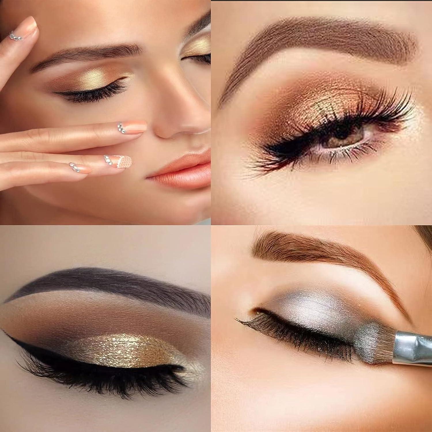 Glitter Eyeshadow Palette Set - 6 Shimmer Colors, Highly Pigmented ...