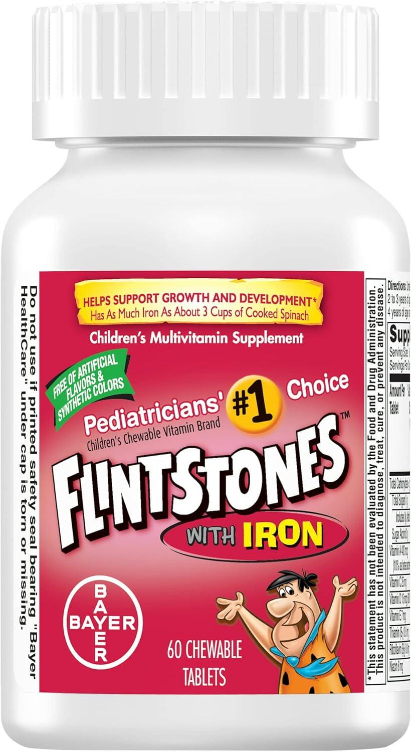 Flintstones Plus Iron Chewable Vitamins - 60ct | Essential Children's ...