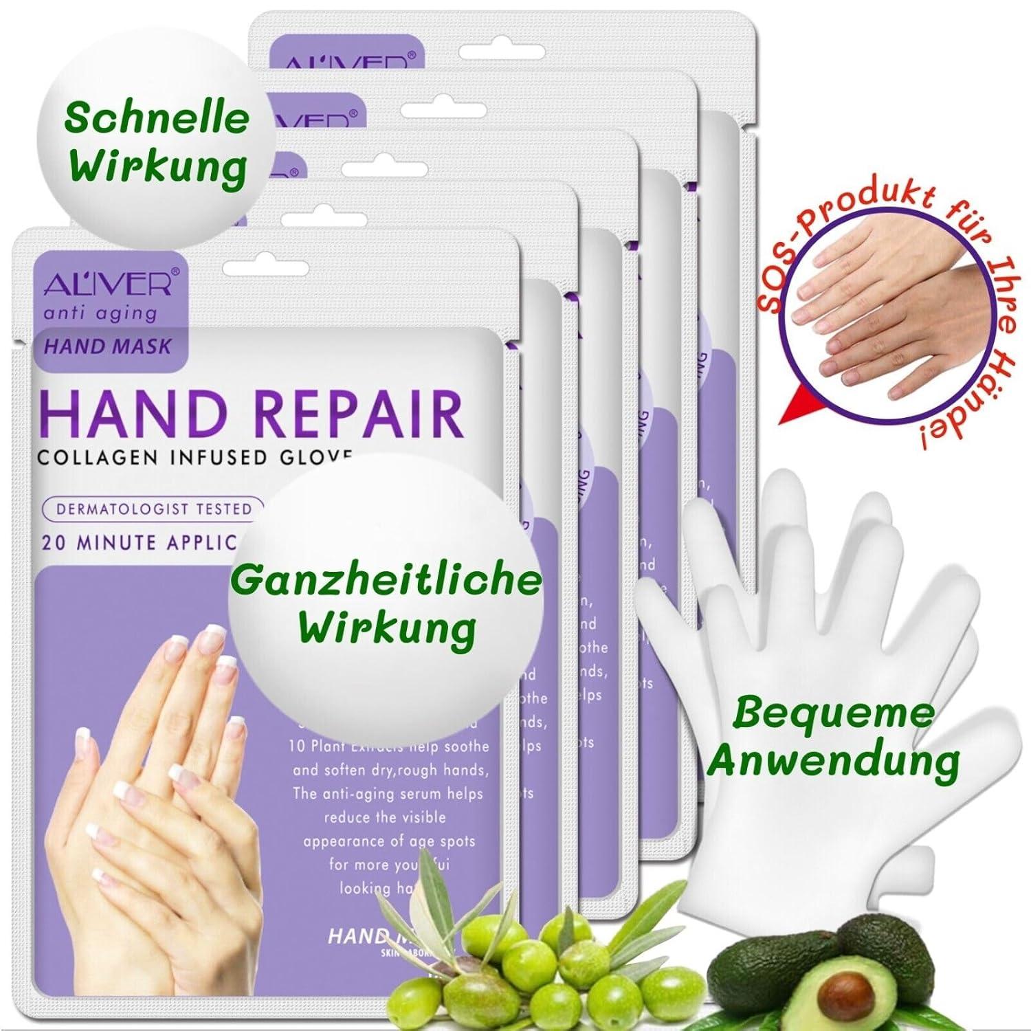 P-Beauty Lavender Hand Mask | 5 Pairs of Moisture Gloves | Collagen ...