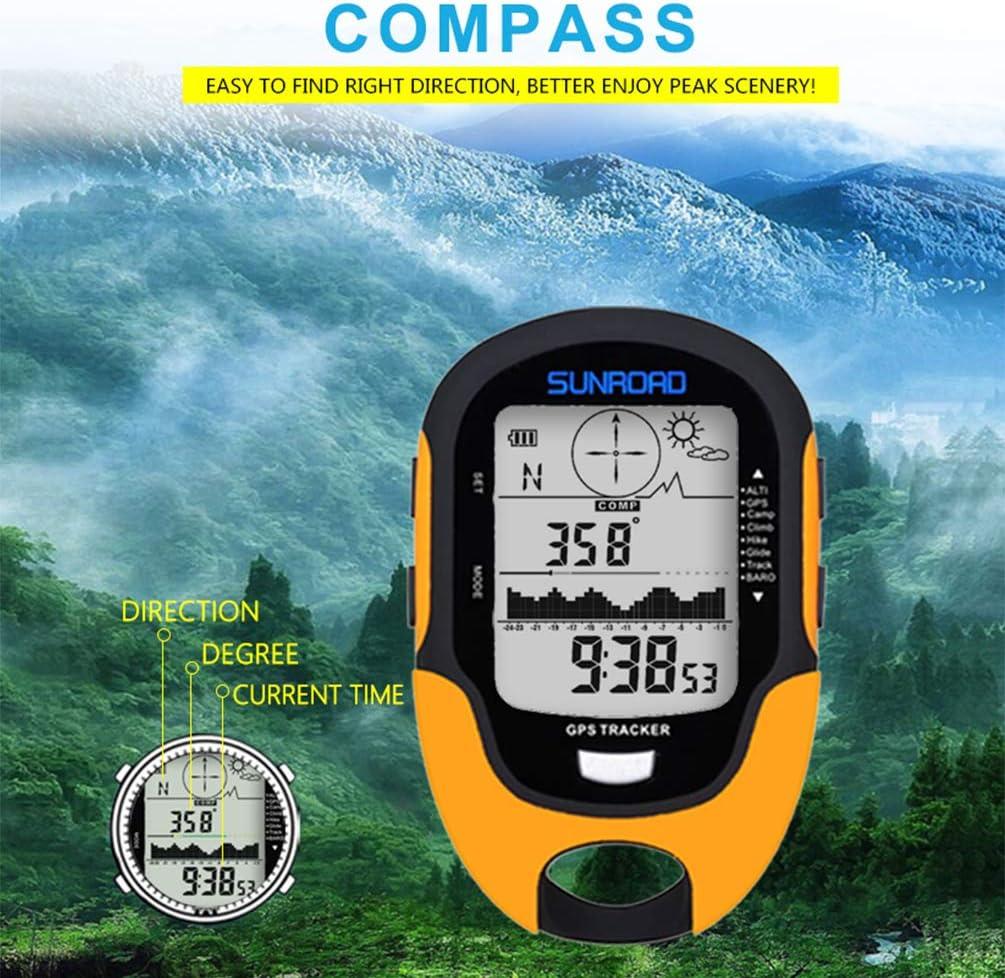 SUNROAD GPS Tracker Barometer Altimeter Compass Weather Forecast ...