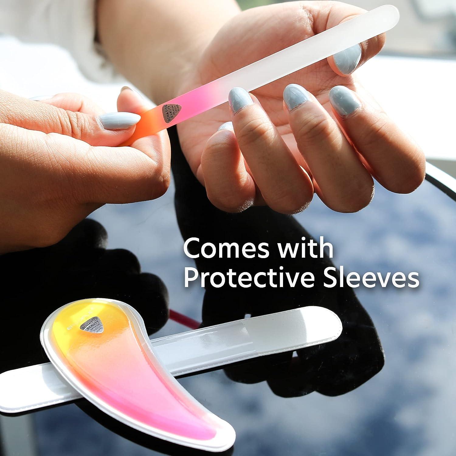 Bona Fide Beauty Czech Glass Sunset Nail File Set - Ergonomic Nail ...