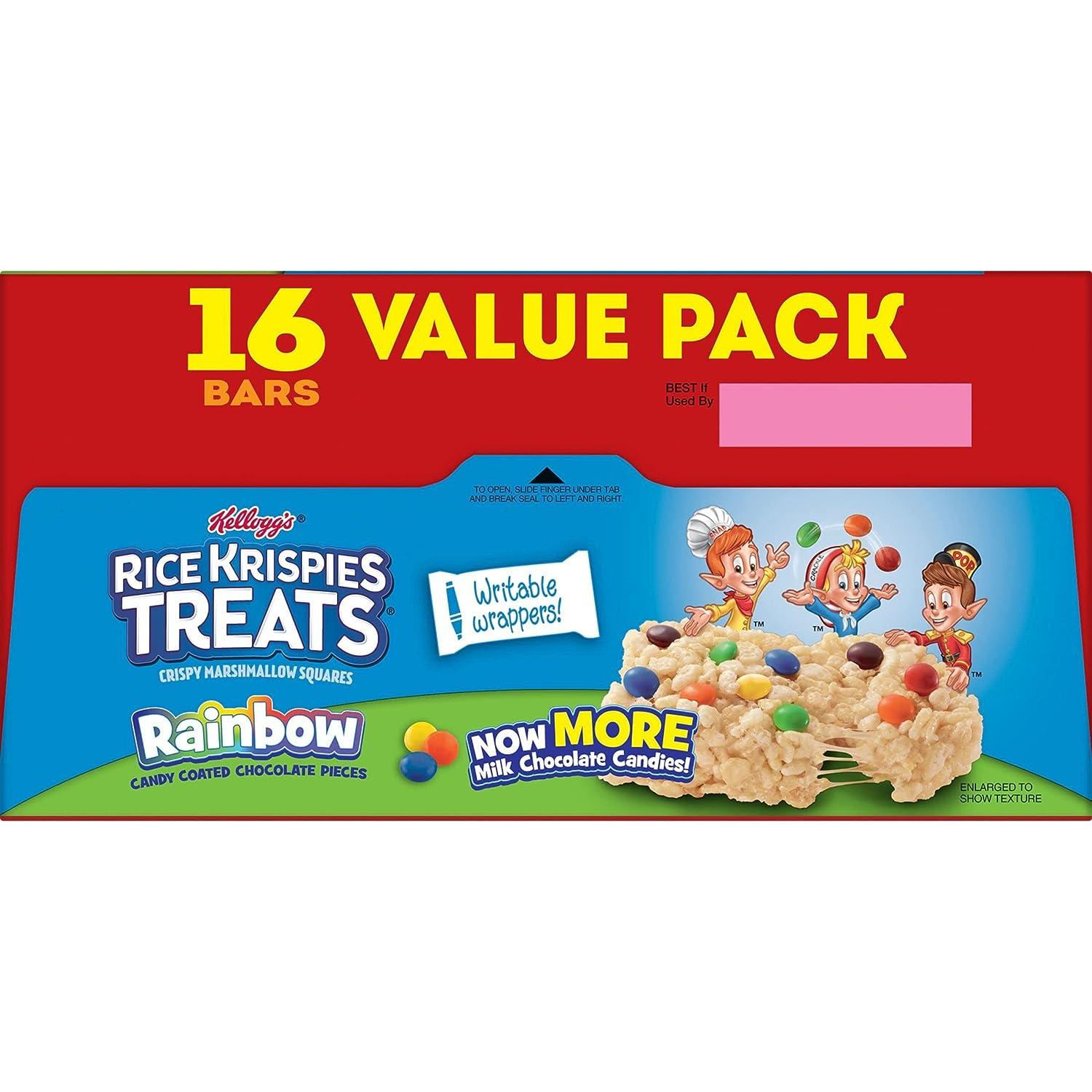 Rice Krispies Treats Marshmallow Snack Bars 16-Pack Value Pack ...