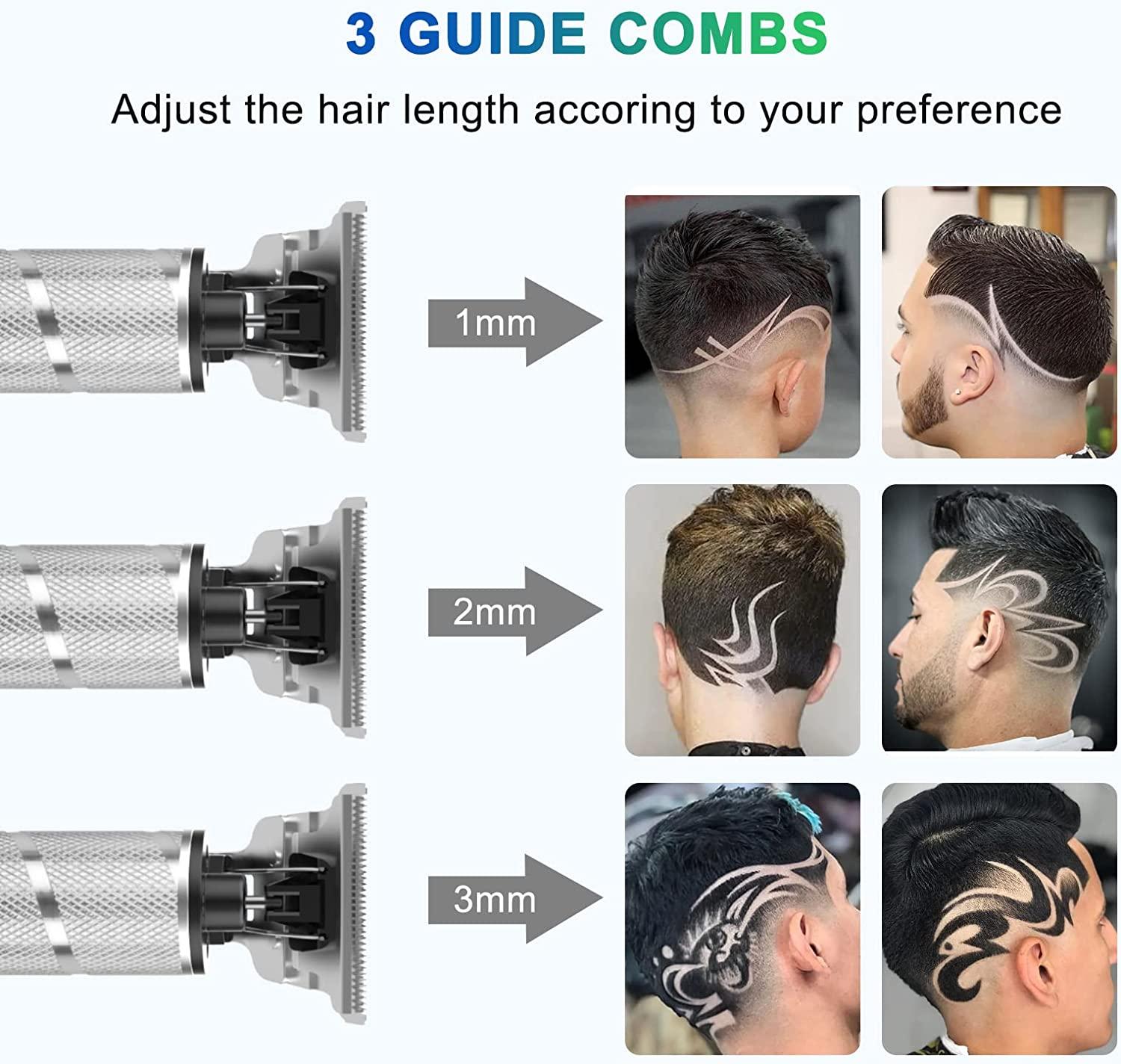Ufree Hair Trimmer - Cordless Beard Men's Grooming Kit with Guide Combs ...