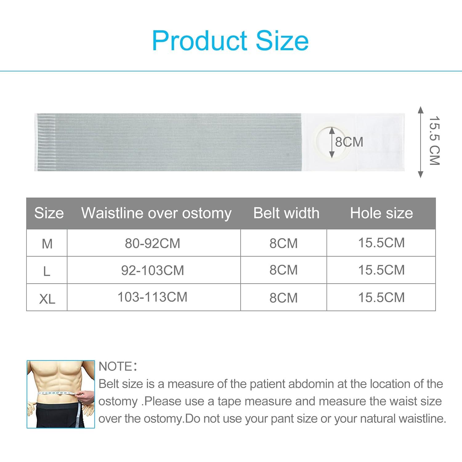 REAQER Adjustable Ostomy Hernia Belt for Colostomy Bag - Prevent ...