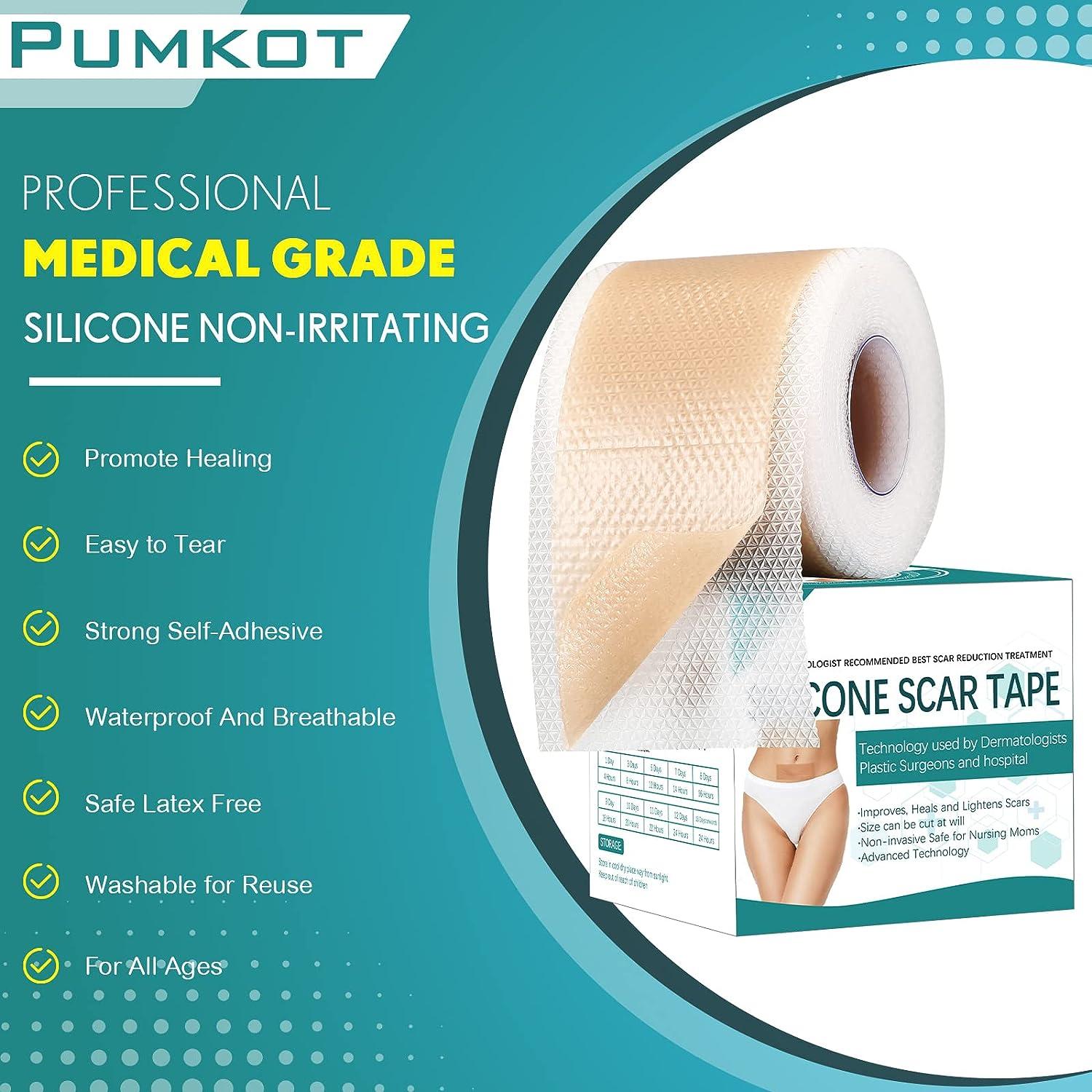 Silicone Scar Tape 1.6 x 60 Roll - Reusable Professional Scar Removal ...