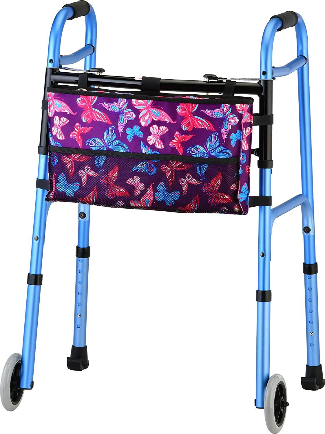 NOVA Walker Bag - Large Compartment, 5 Pockets, Butterflies Design ...