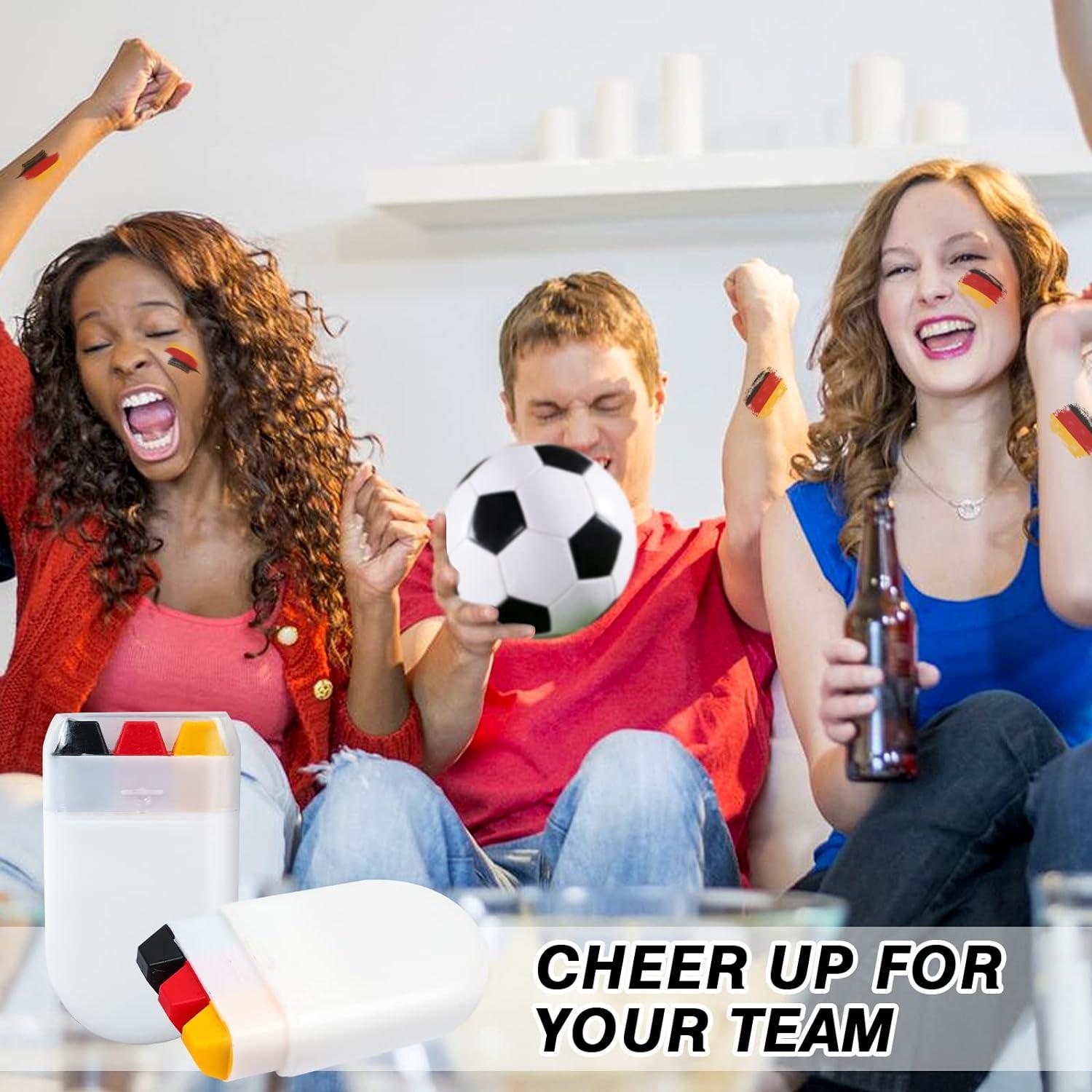 2 Pack Germany Face Paint Crayon Stick with Black Red and Yellow Color ...