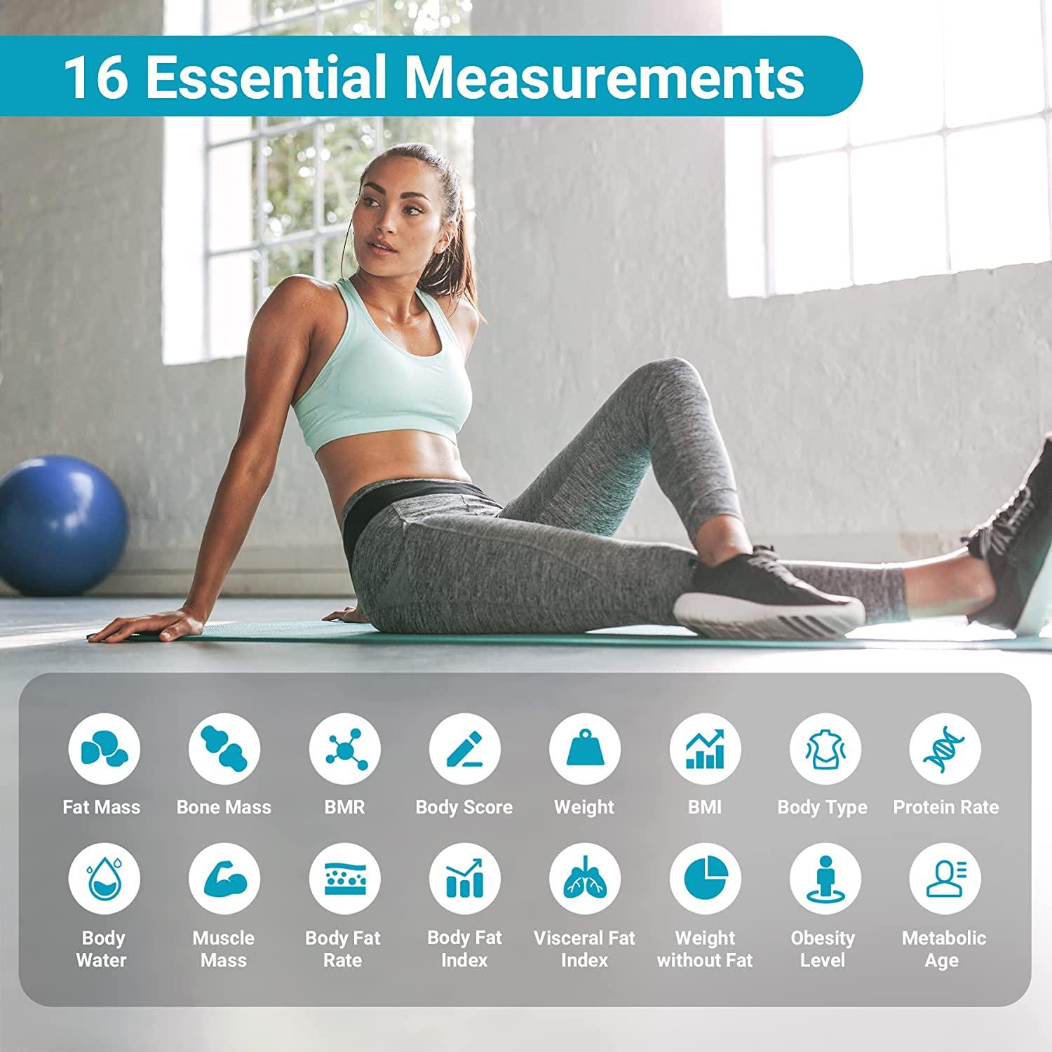 Bluetooth Smart Body Fat Weight Scale with App, 396 lbs - Black | Buy ...