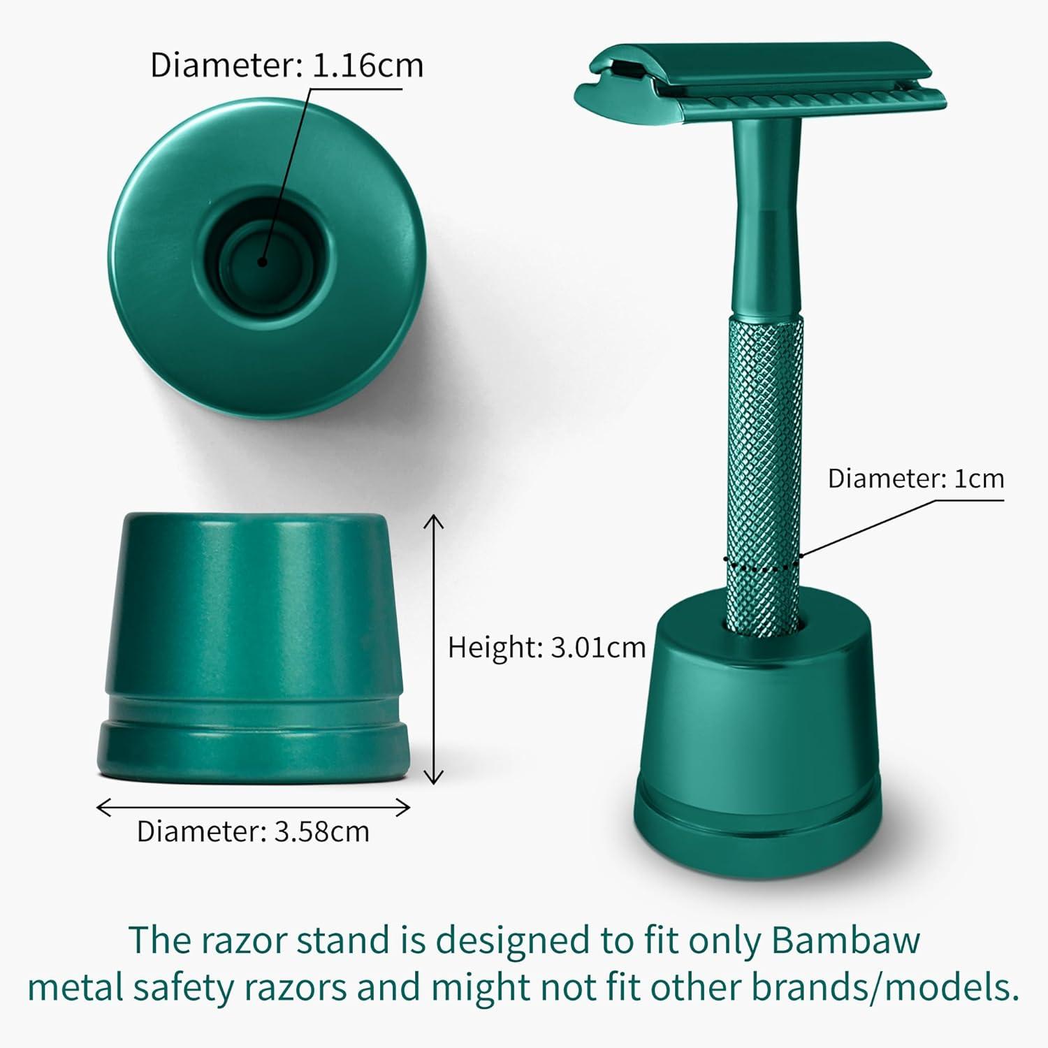 Bambaw Sea Green Safety Razor Stand | Razor Holder Shave Stand | Shaver ...