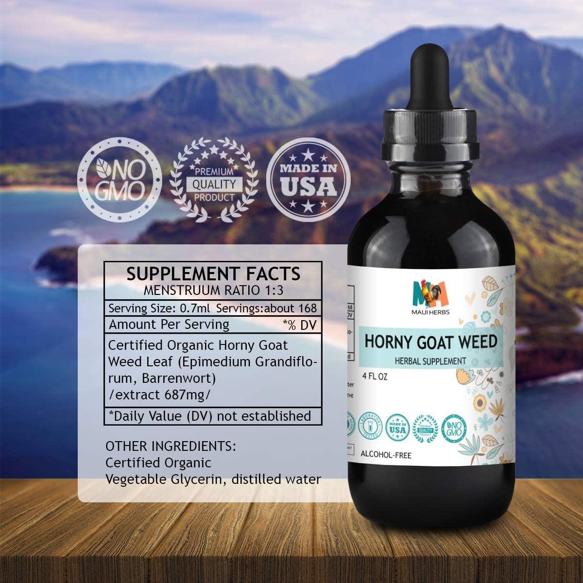 Organic Horny Goat Weed Tincture - Epimedium Grandiflorum Liquid ...