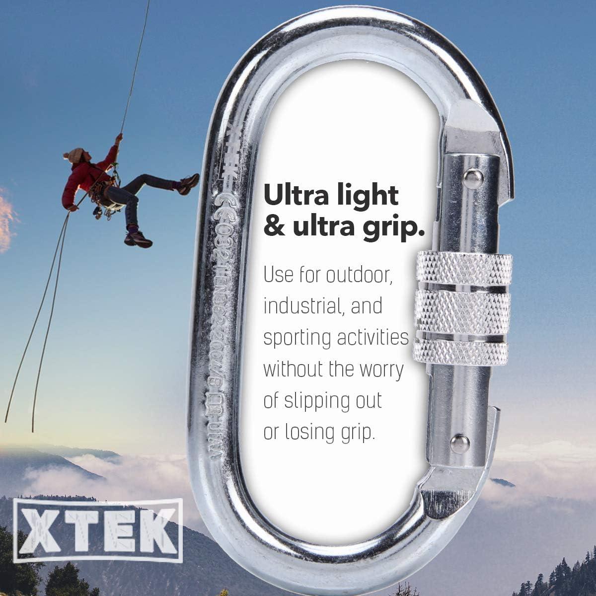 25kN Heavy Duty Locking Carabiner Clip - UIAA & CE Rated - Industrial ...