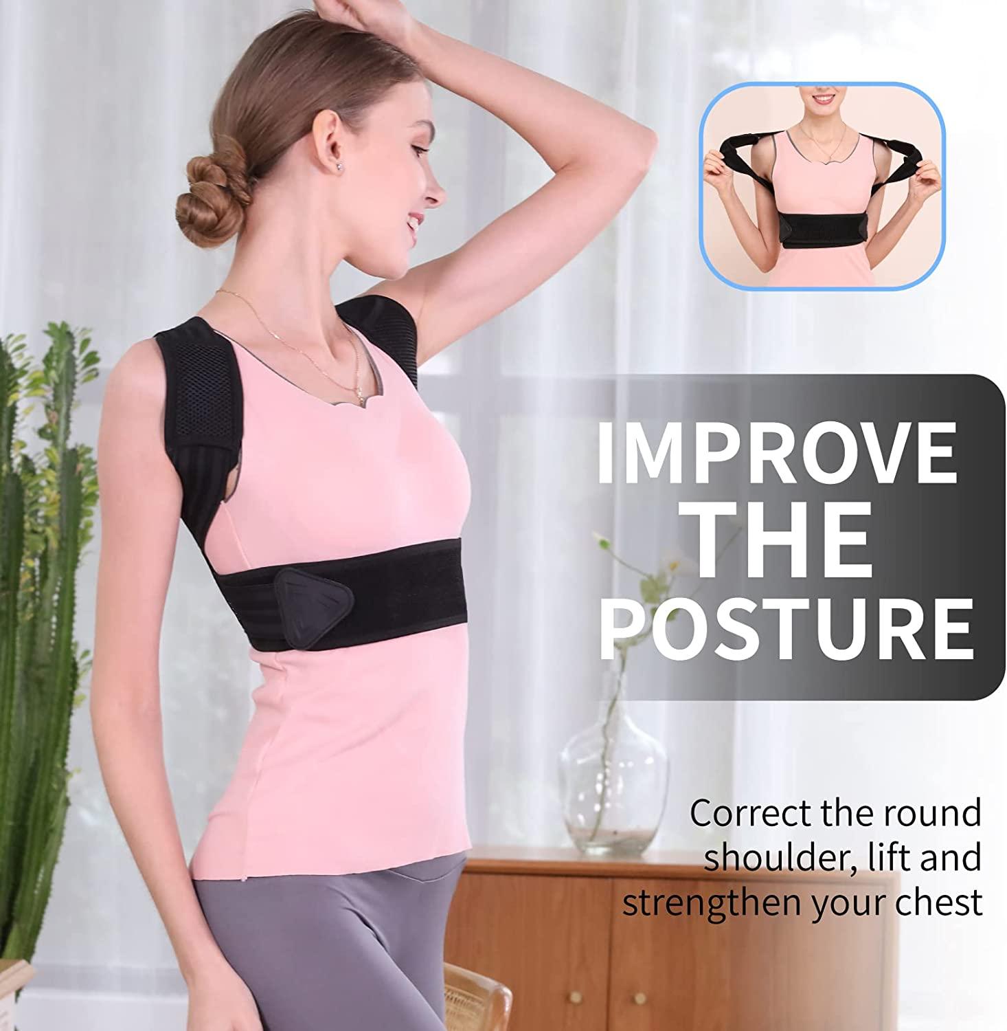 Hameisen Posture Corrector for Women and Men - Upper Back Straightener ...