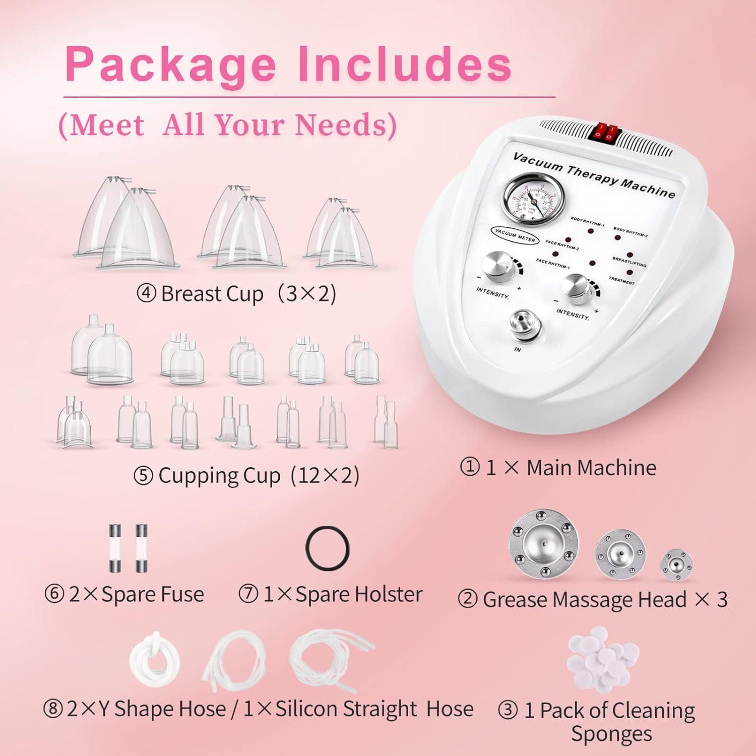 Beauty Star Vacuum Therapy Machine with 30 Cups and Adjustable Suction ...