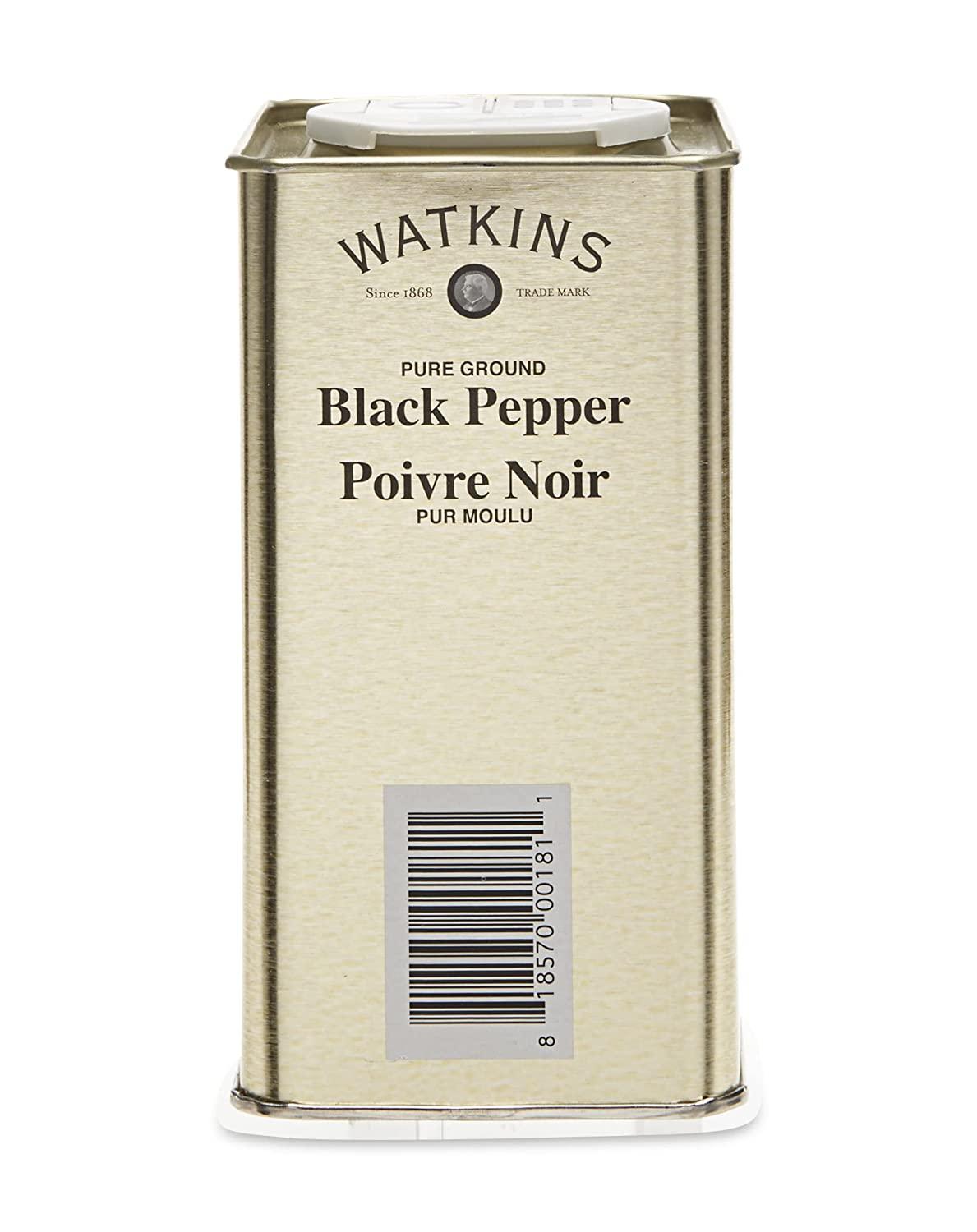 Watkins Gourmet Pure Ground Black Pepper 12 oz Tin - Premium Quality Spice