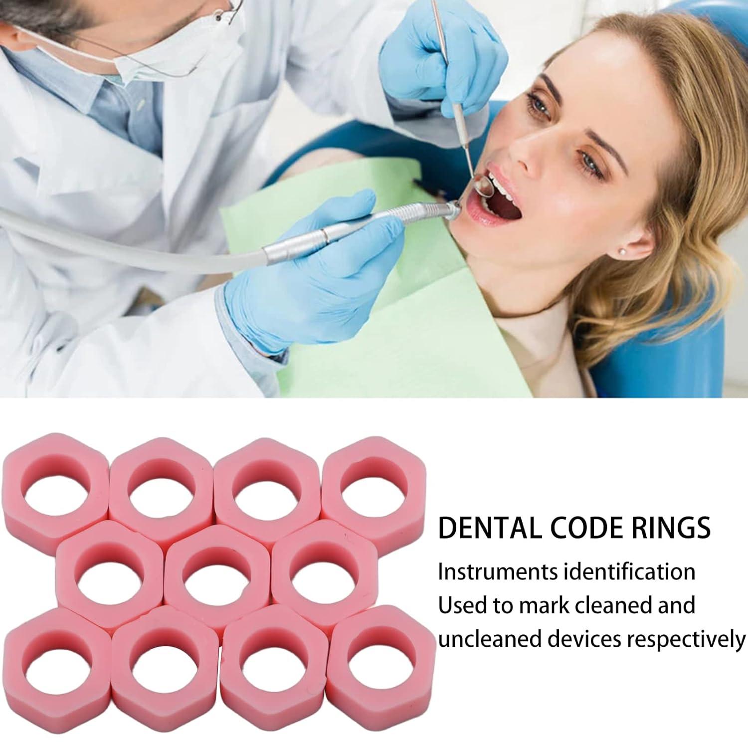 100 Silicone Color Code Rings for Dental Instruments - Pink Orthodontic ...