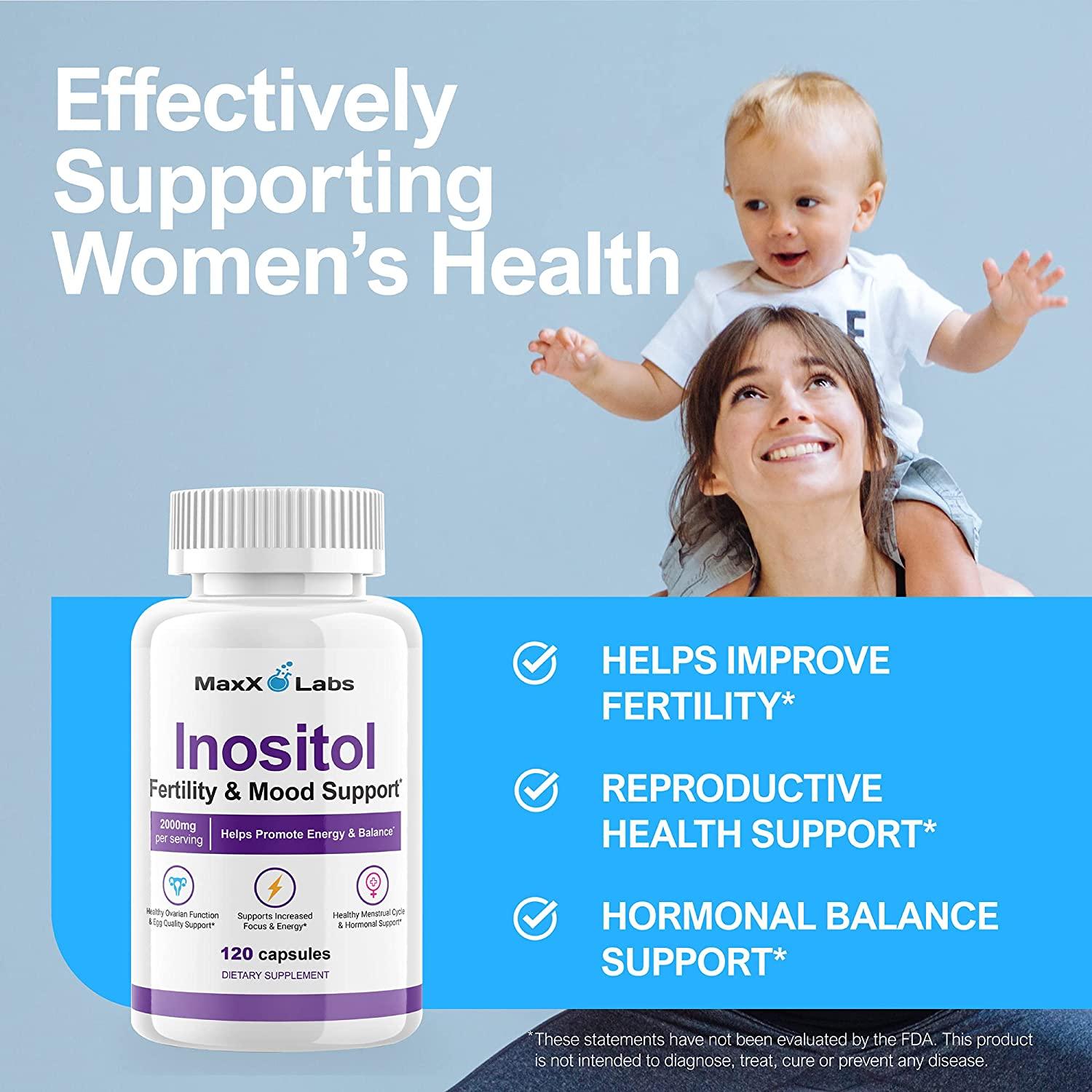 MaxX Labs Inositol Supplement 2000mg - Fertility & Hormone Balance for Women | Buy Now with ...