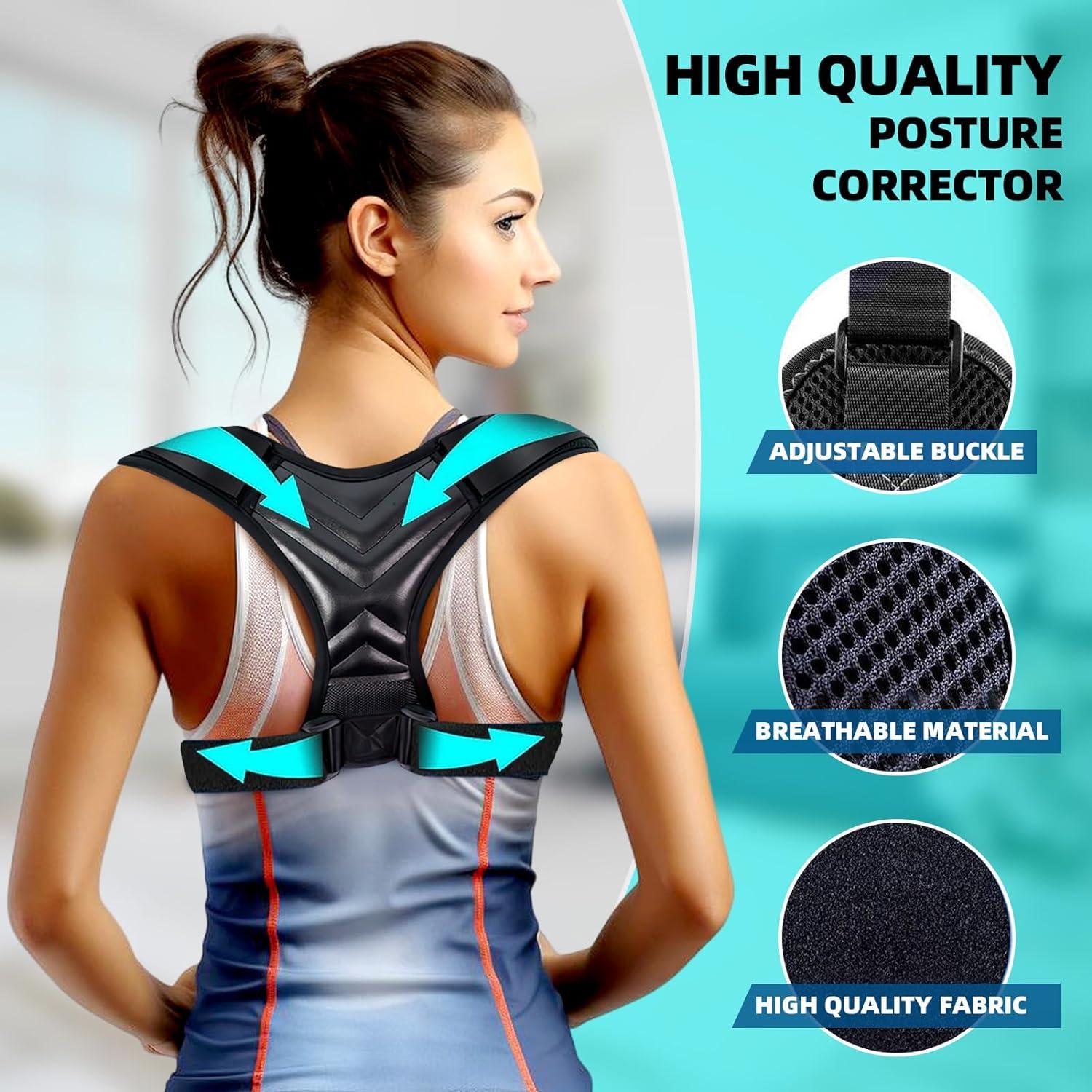 Posture Corrector Belt for Women | Back Support Pain Relief & Hump ...