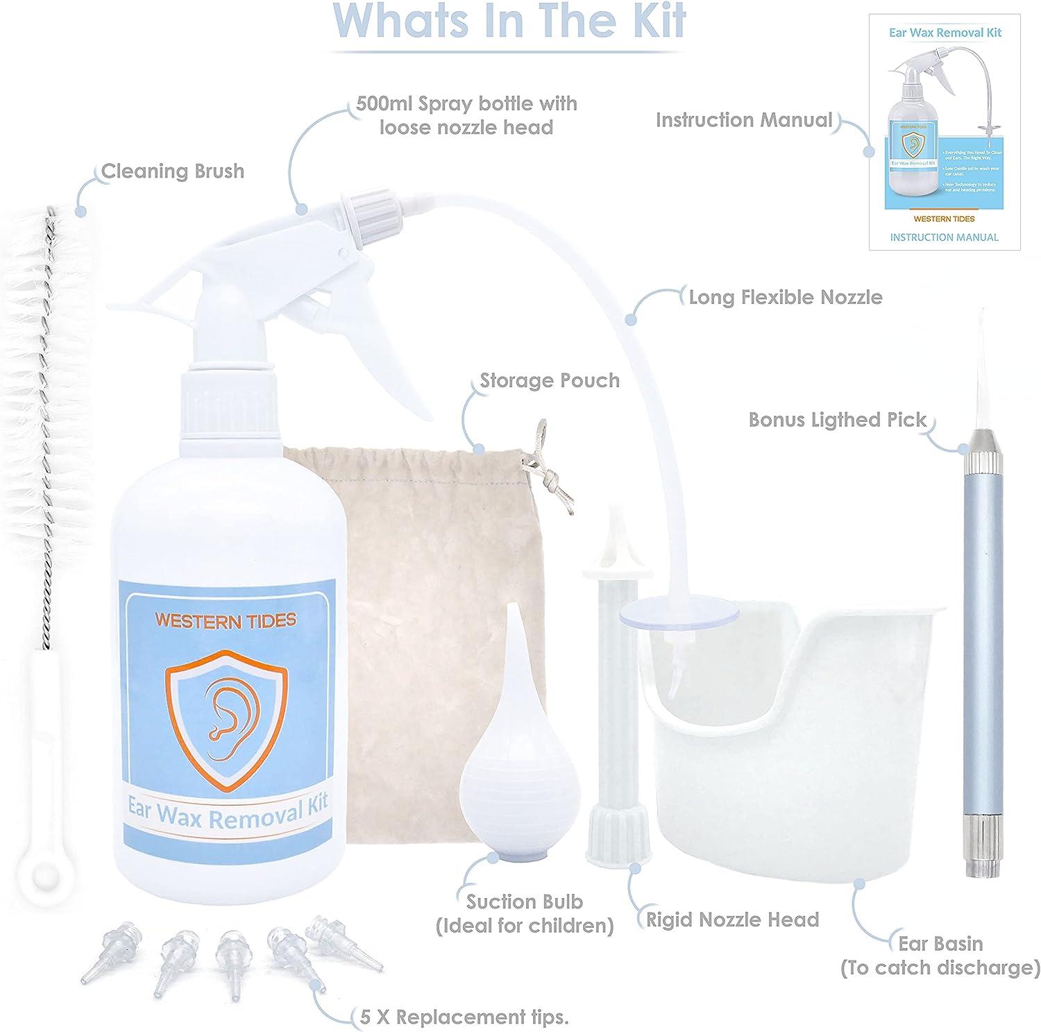 Ear Wax Removal Kit - Gentle Ear Irrigation System for Adults & Kids ...