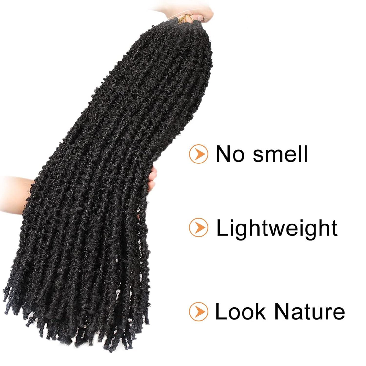 30 Inch Butterfly Locs Crochet Hair 6 Pack 1B - Long Distressed Faux ...