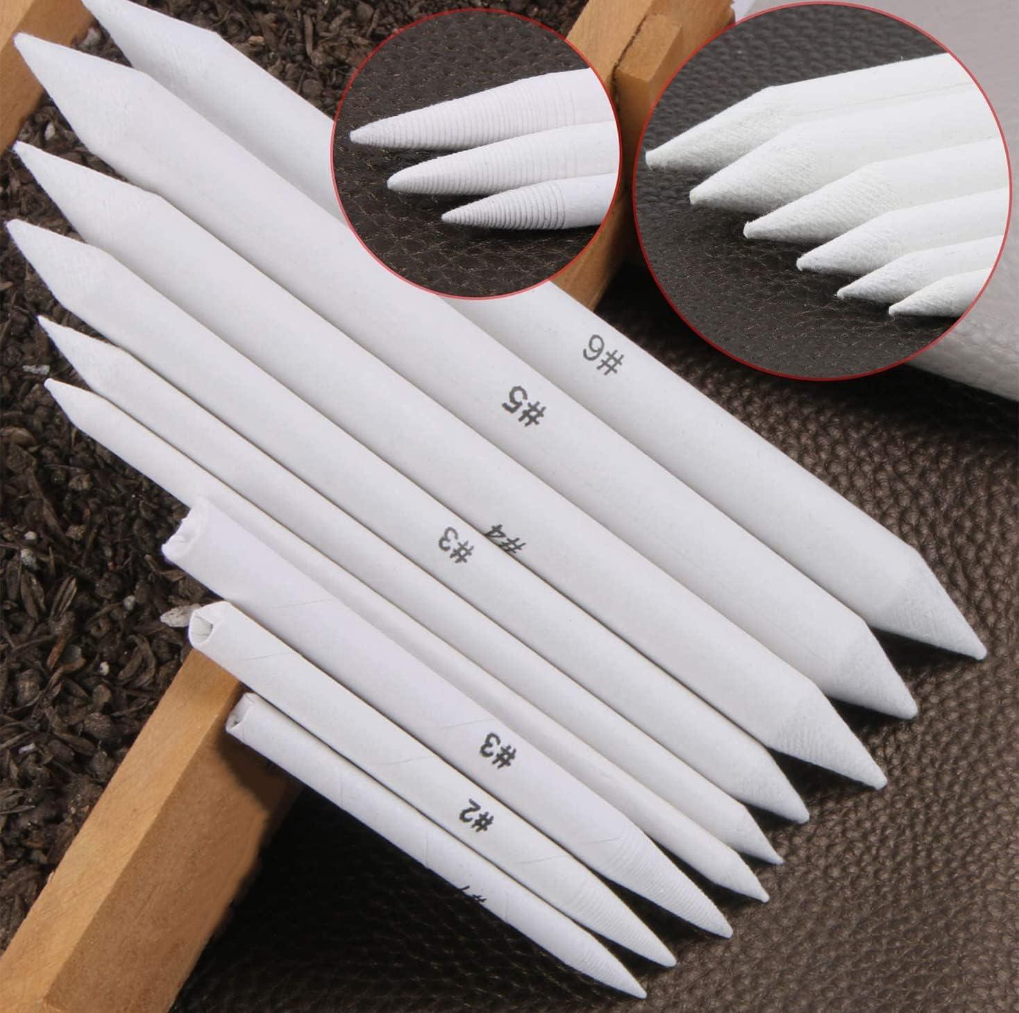 Heshengping 15 Pack Blending Stump Set with Eraser, Extender, Sandpaper ...