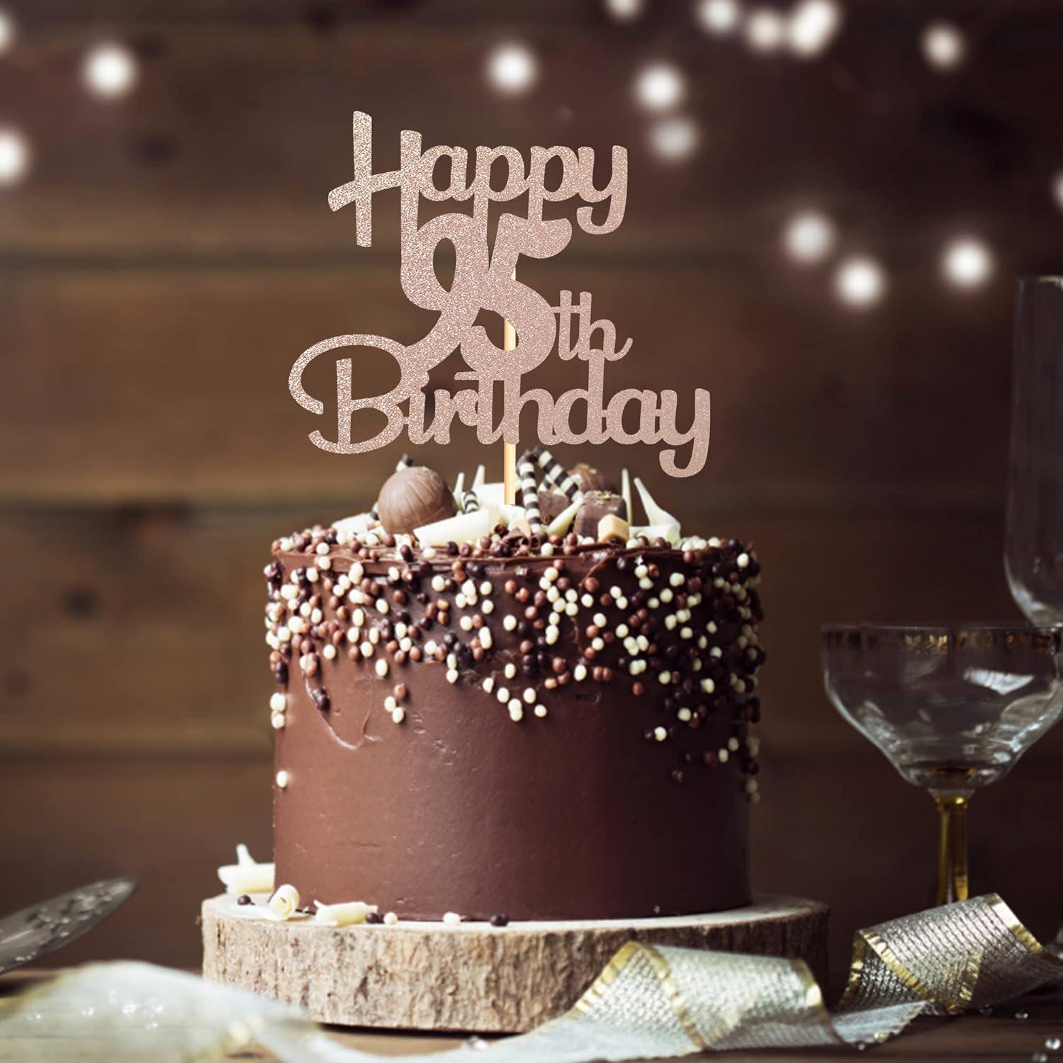 Sotpot Rose Gold Glitter 95 Cake Topper 95th Birthday Cake Decorations ...