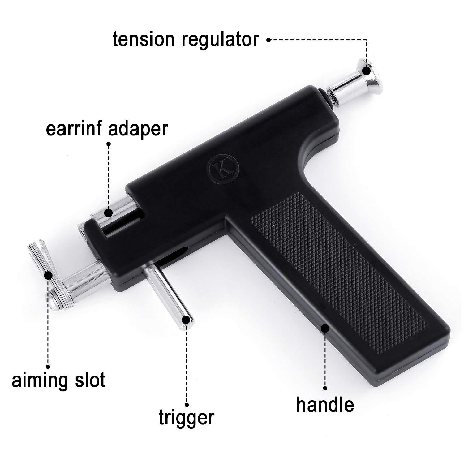 Hicarer Stainless Steel Body Piercing Tool with 12 Pairs of Stud ...