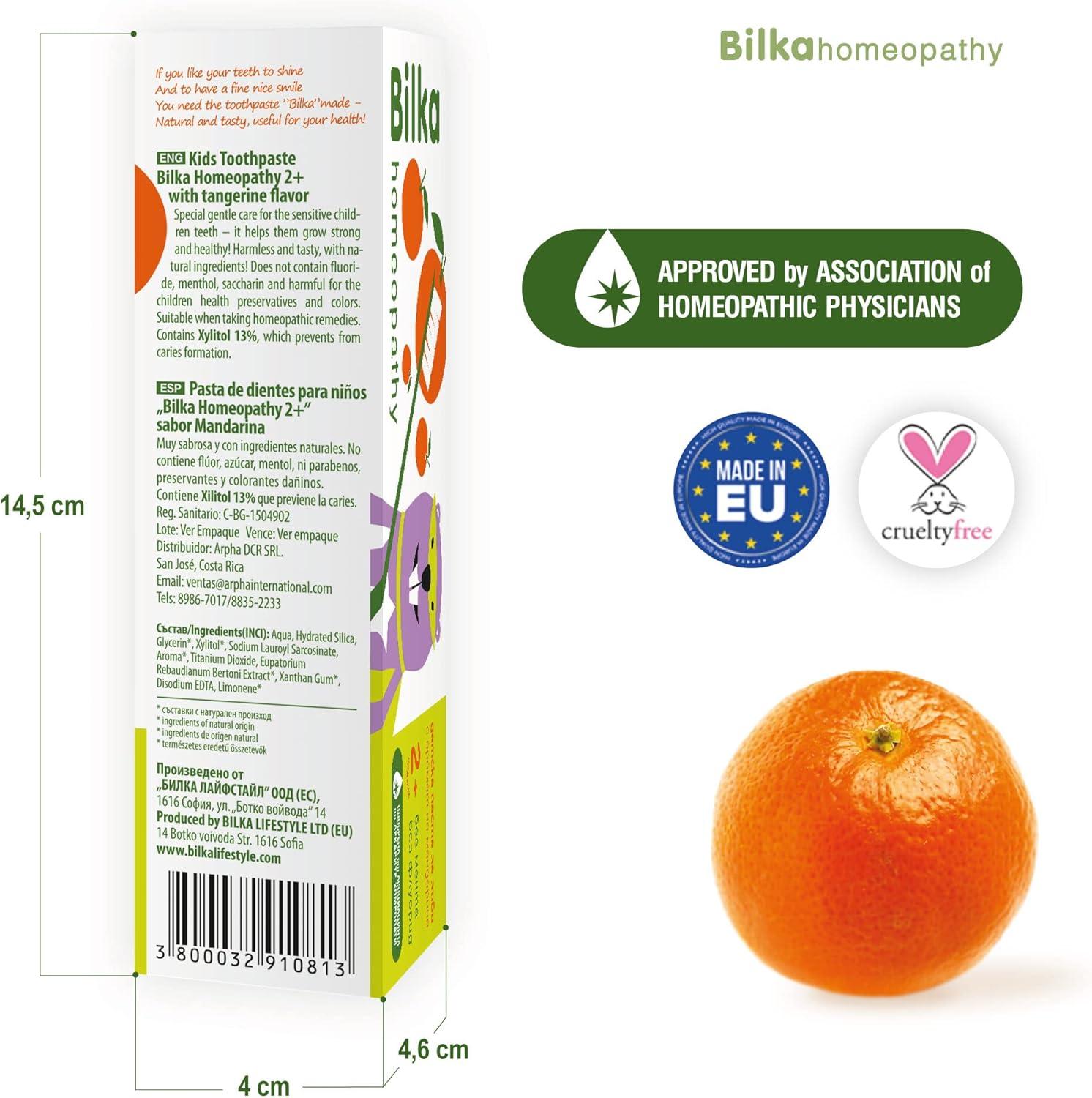 Buy Bilka Homeopathy Toothpaste for Children (2+ Years) - Fluoride-Free ...