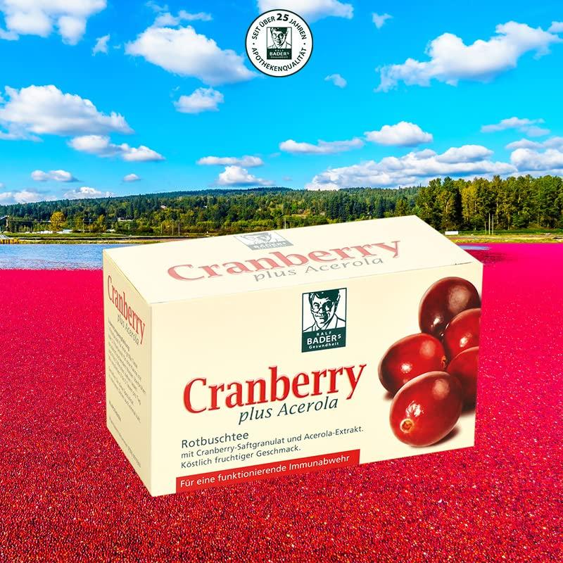 BADER's Cranberry Plus Acerola Rooibos Tea - 40 Filter Bags - Immune ...