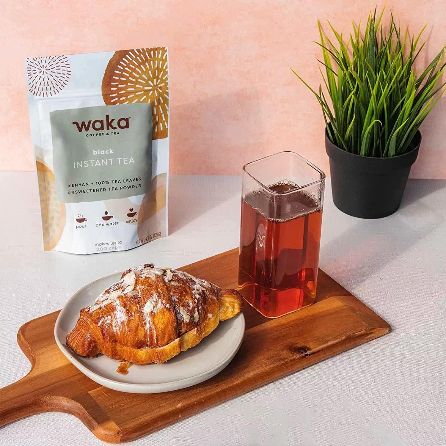 Waka Quality Instant Kenyan Black Tea - Unsweetened 100 Tea Leaves, 4.5 ...