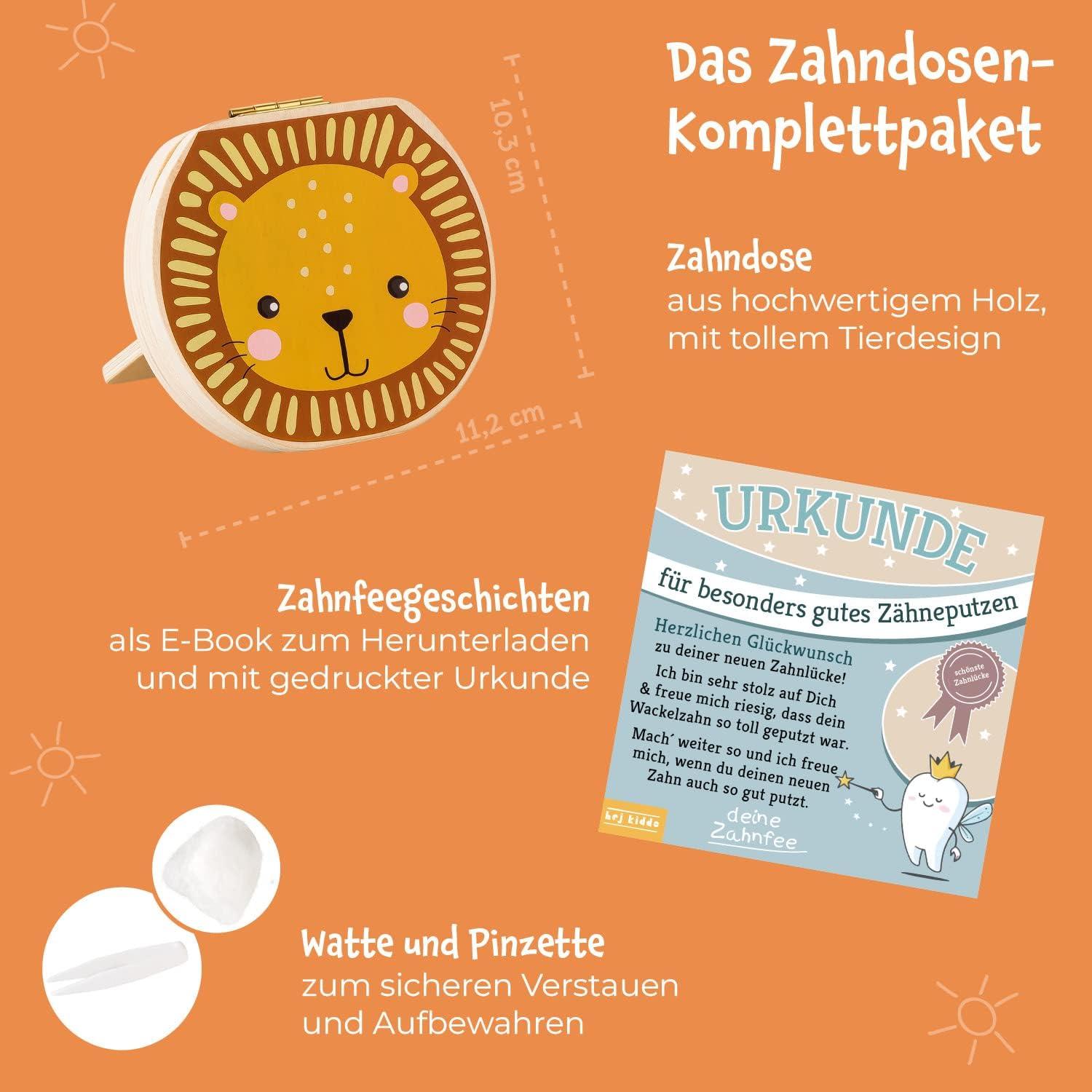 Buy Hej Kiddo Lion Tooth Box | Ideal Milk Teeth Jar for Boys & Girls ...