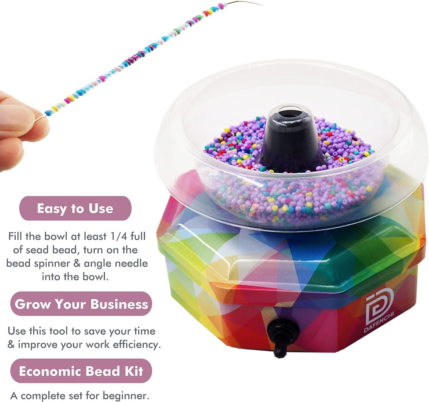 Electric Bead Spinner for Jewelry Making with Needles and Seed Bead Kit | Waist Bead Spinner and ...