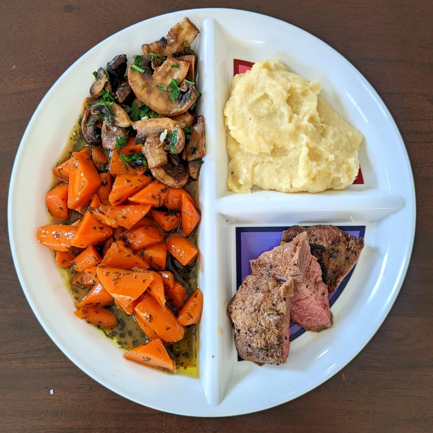 Diabetes Portion Plate | Divided Sections for Healthy Eating & Portion ...