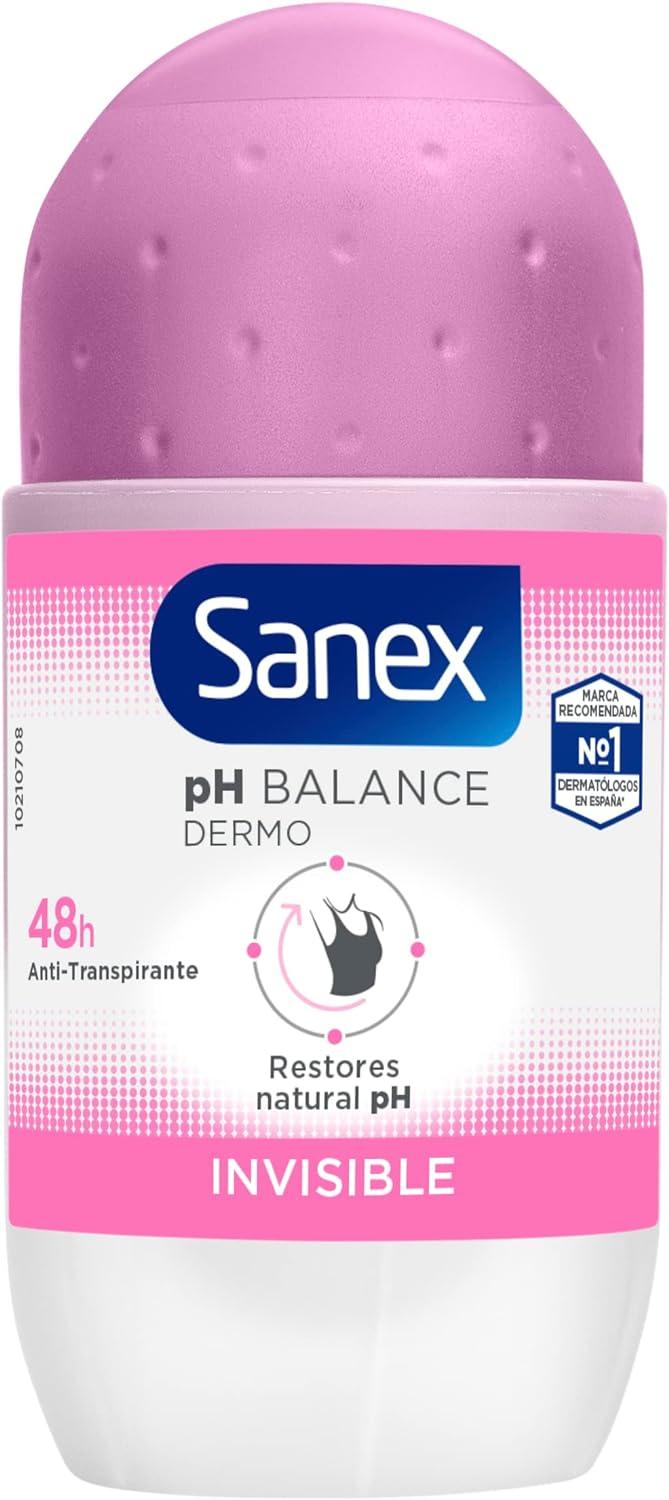 Sanex Dermo Invisible Roll On Antiperspirant 50ml pack of 6 white ...
