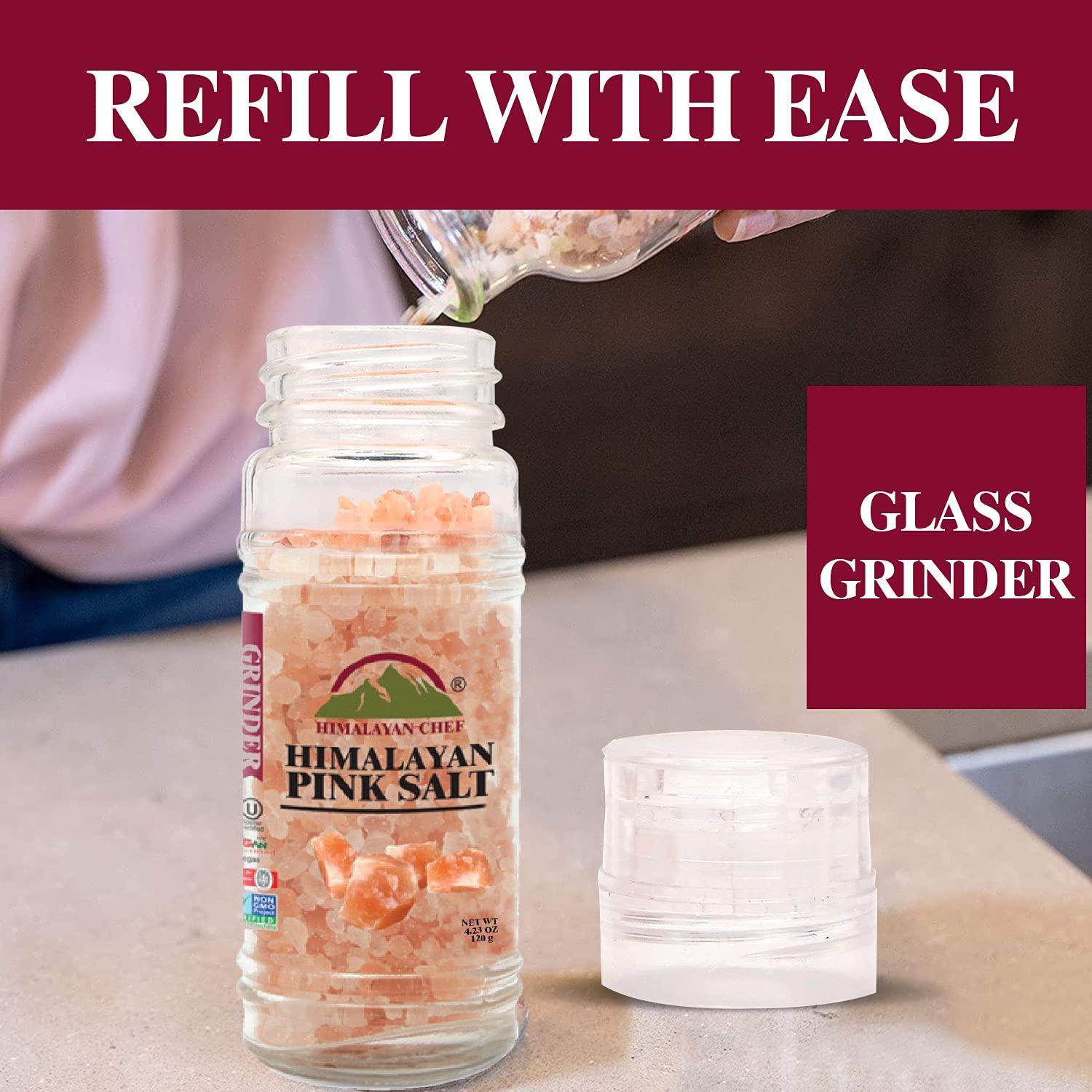 Himalayan Chef Pink Salt Grinder 4.2 oz - Small Grinder (5303C) | Buy ...