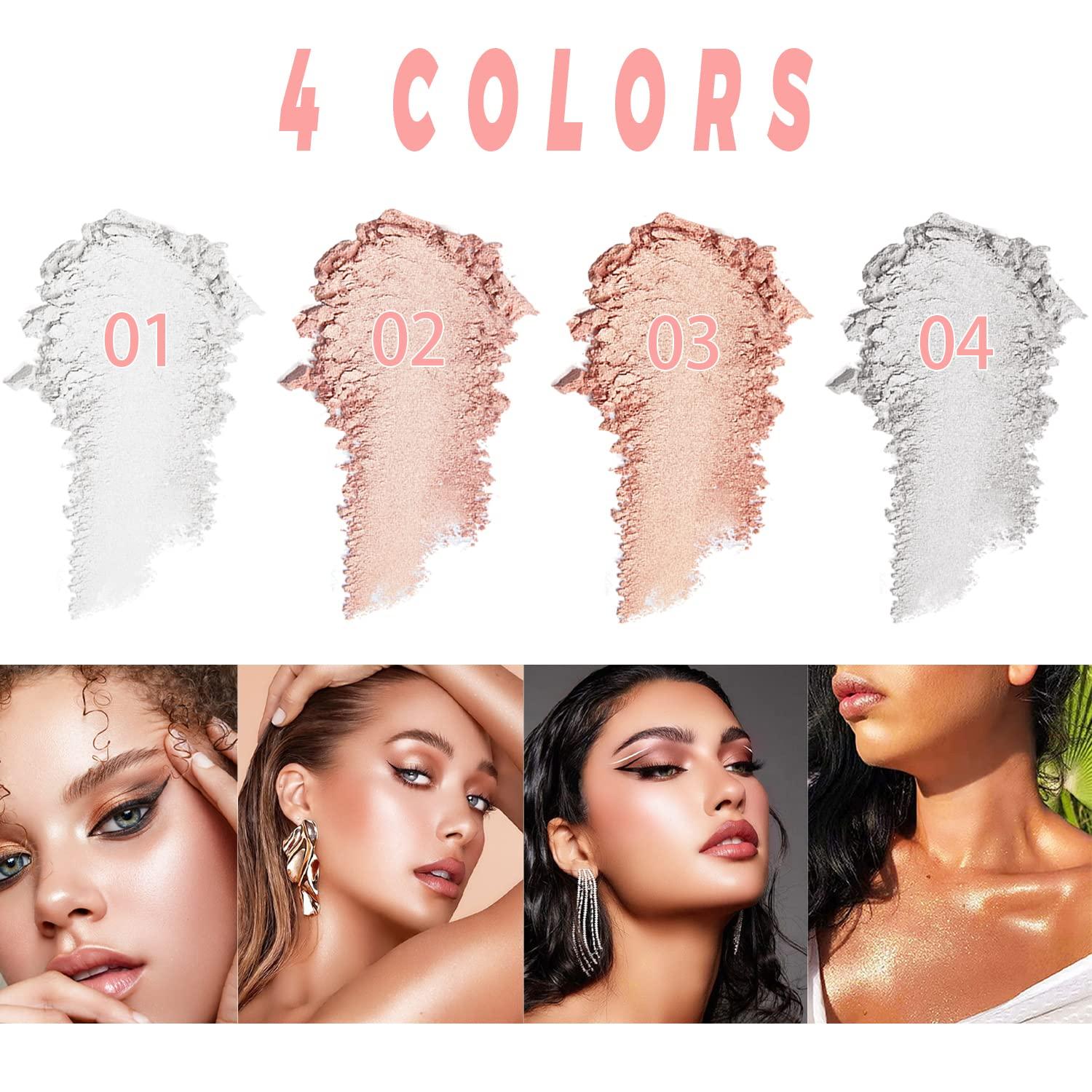 4 Color Fairy Highlight Stick Patting Powder Makeup Kit - Shimmer Body ...