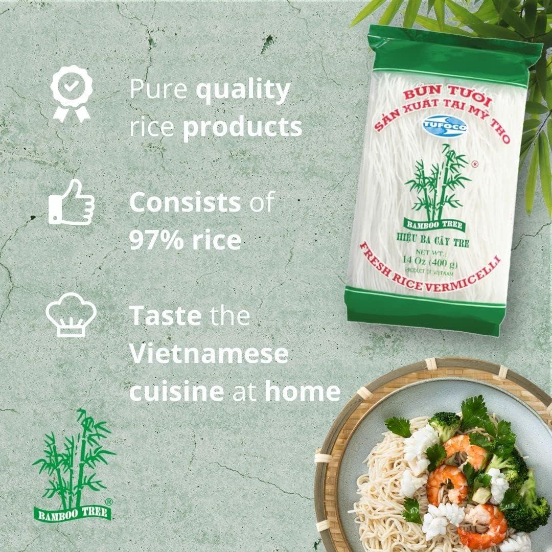 BAMBOO TREE Rice Vermicelli 400g - Authentic Thai Noodles - Pack of 1 ...