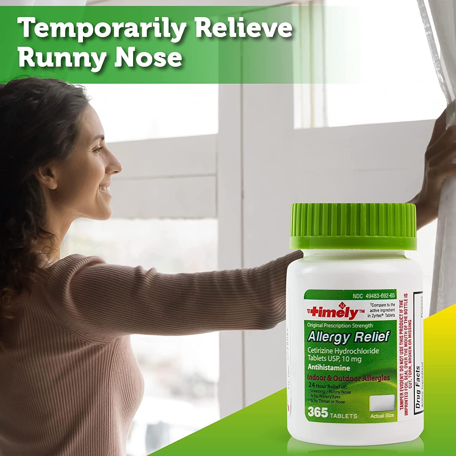 Cetirizine HCl 10mg 365ct Allergy Relief | Non-Drowsy Fast-Acting ...