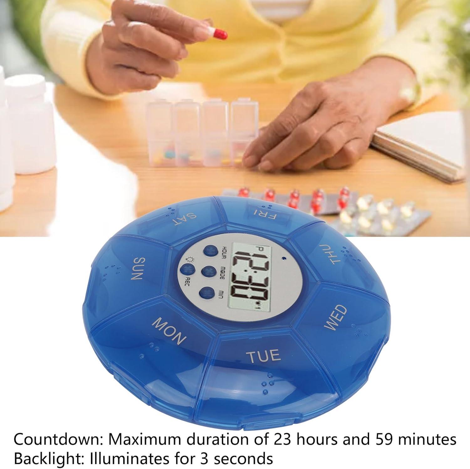 Smart Medicine Box with Recording 7-Day Reminders for Elderly & Blind ...