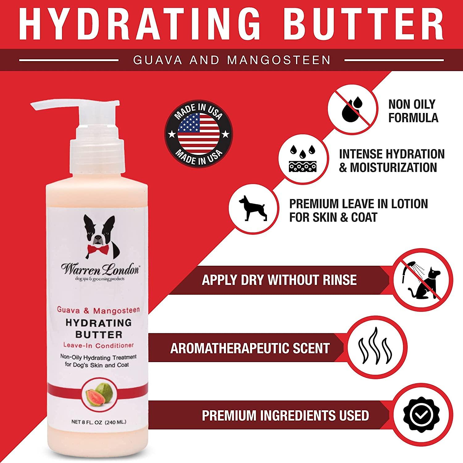 Warren London Hydrating Butter Dog Conditioner | Aloe Lotion for Skin ...