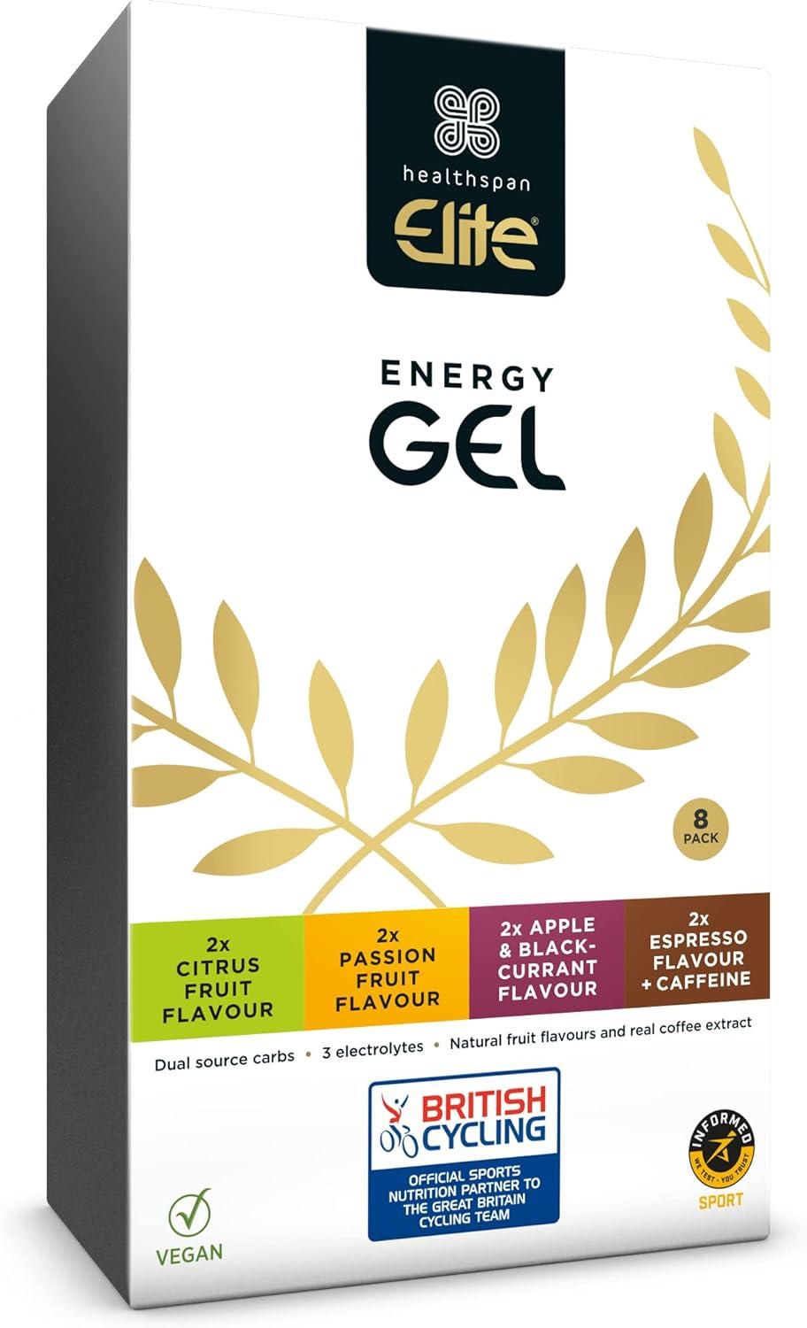 British Cycling Energy Gels | 25g Dual Source Carbs | 3 Electrolytes ...