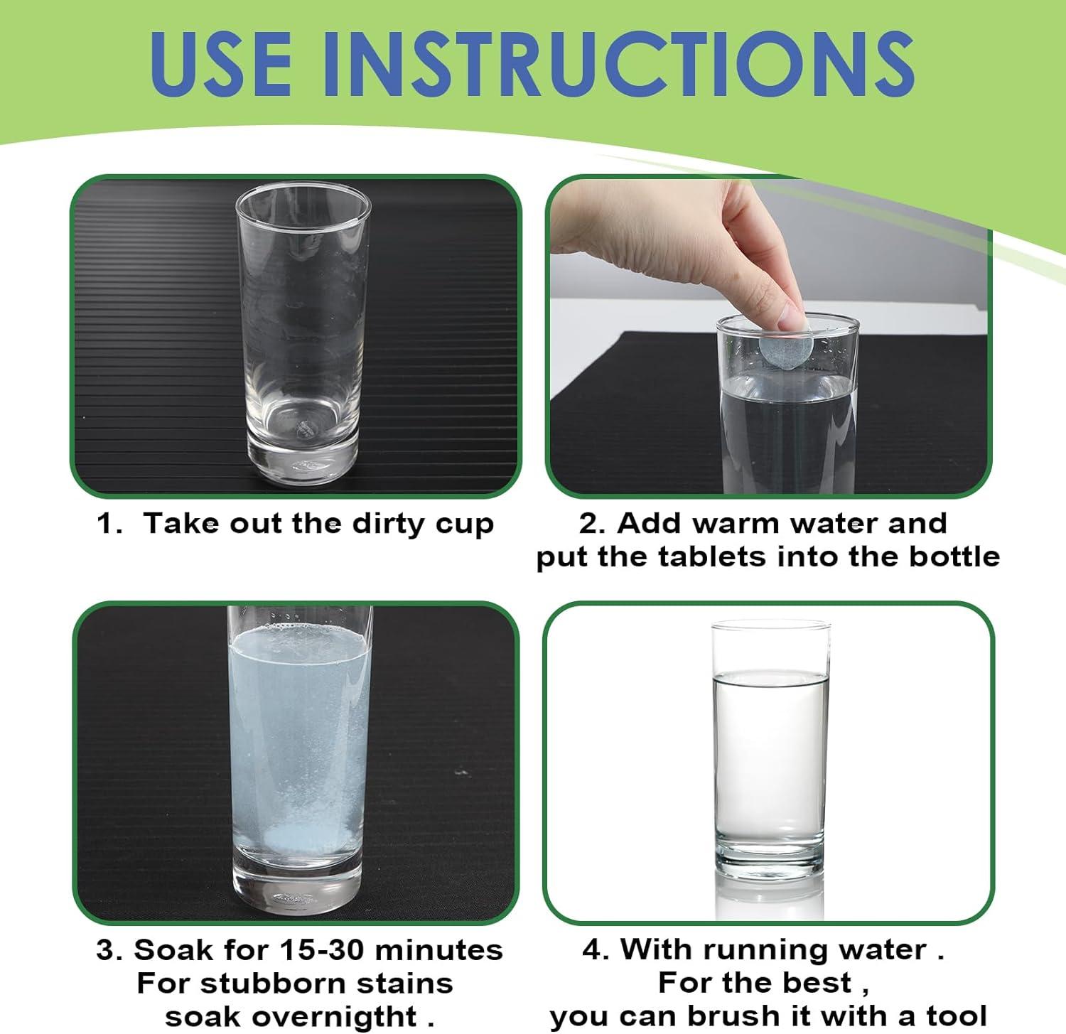 36 Pcs Water Bottle Cleaning Tablets Cleansing Bottle Clean Sterilising ...