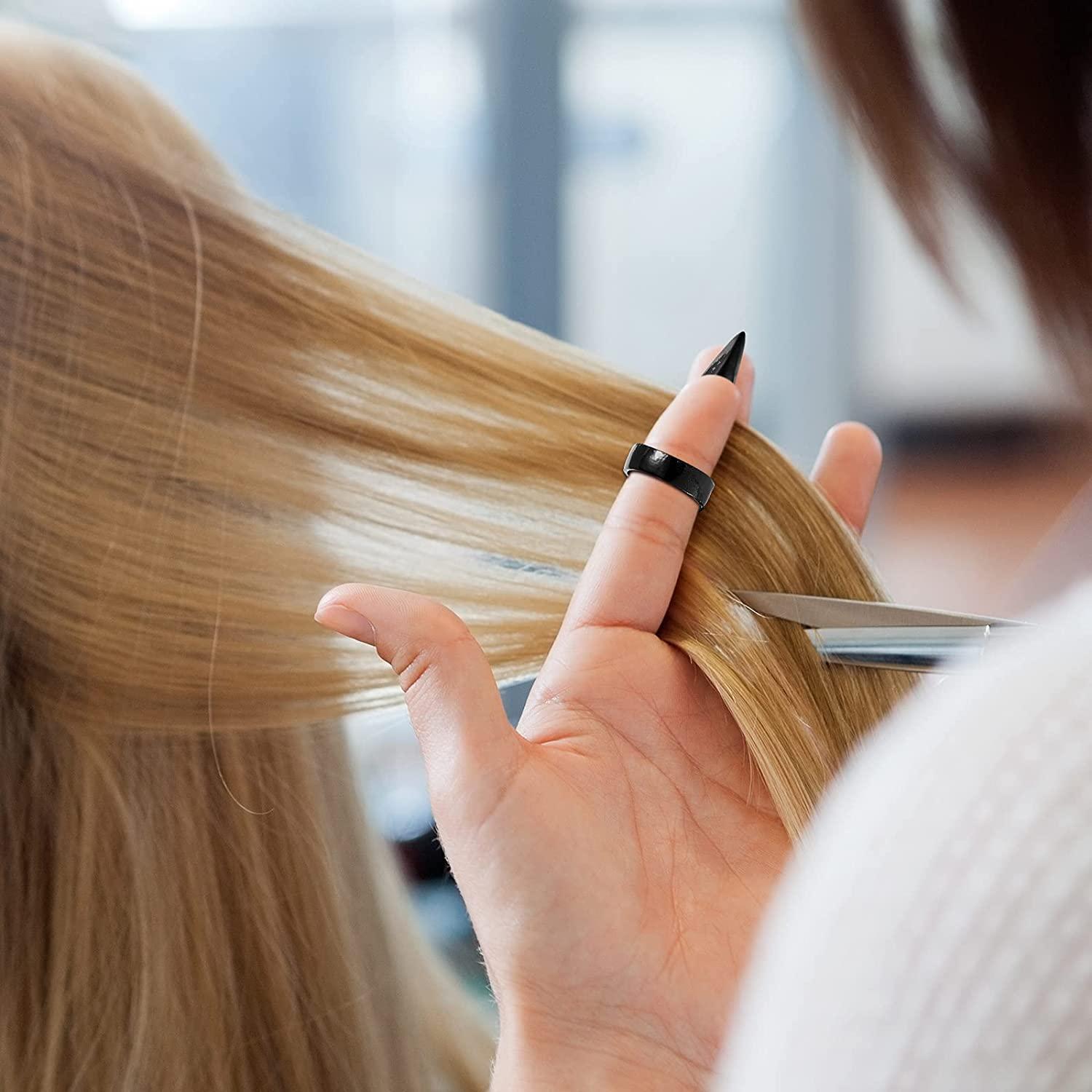 10-Piece Hair Parting Sectioning Tool Set - Black Metal Rings for ...