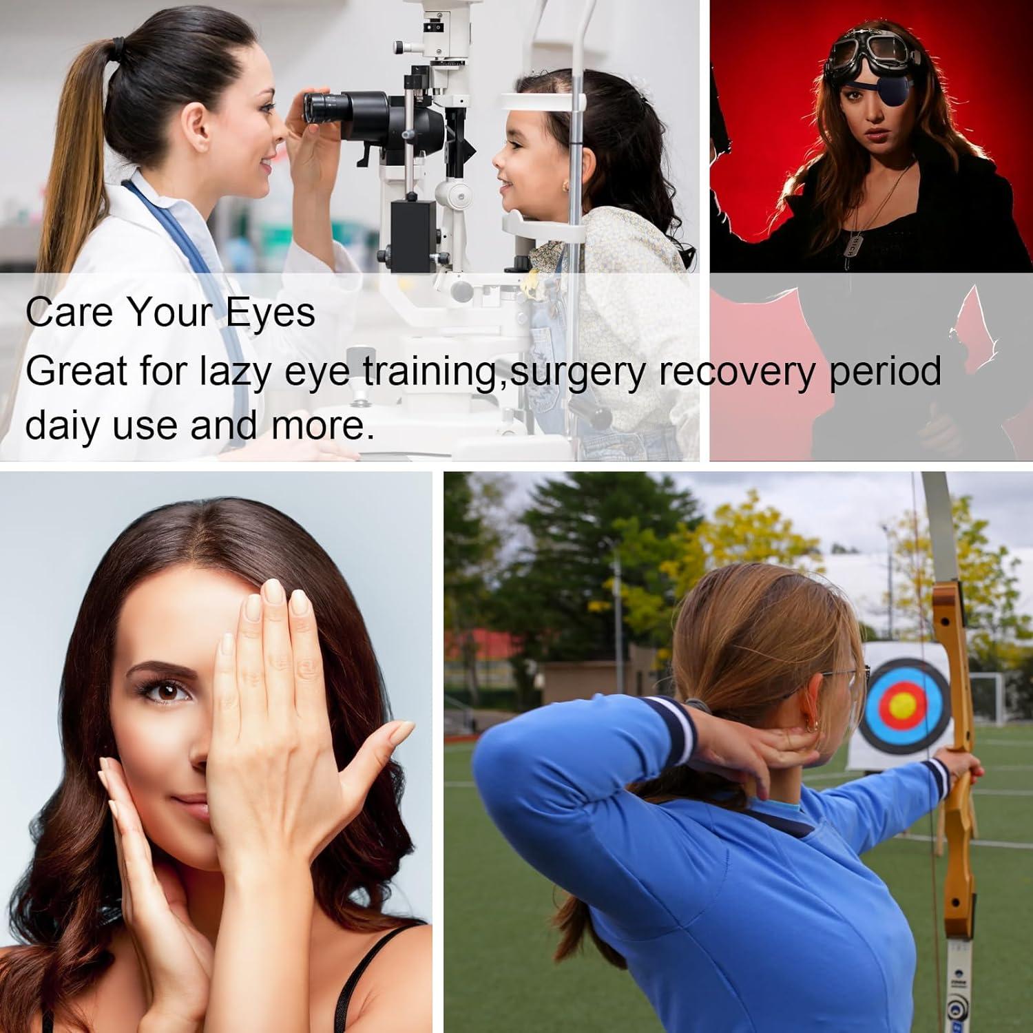 2 Eye Patch Set Medical Eye Patch Comfortable Pirate Eye Patch with ...