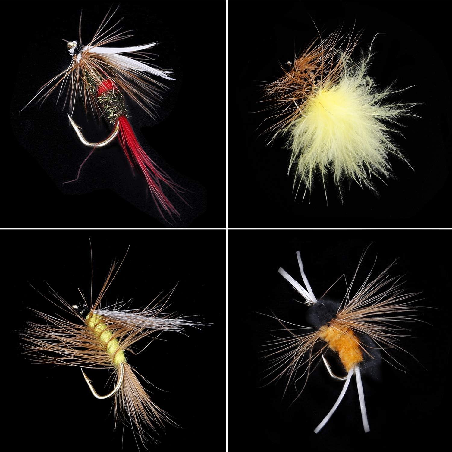 Premium Fly Fishing Flies Kit - 36/78Pcs Lures Assortment for Trout in ...