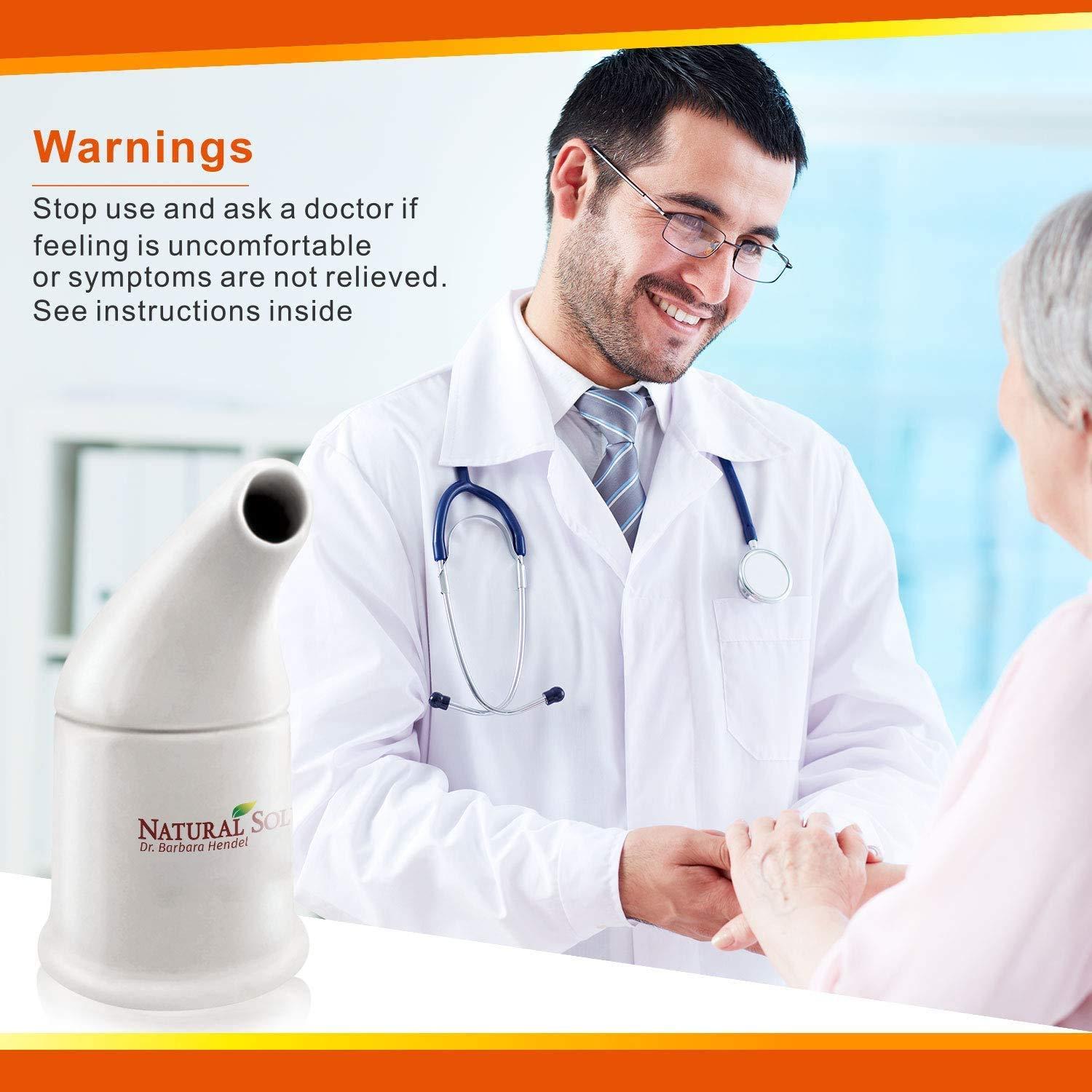 Himalayan Pink Salt Ceramic Salt Inhaler - Natural Solution Nasal ...