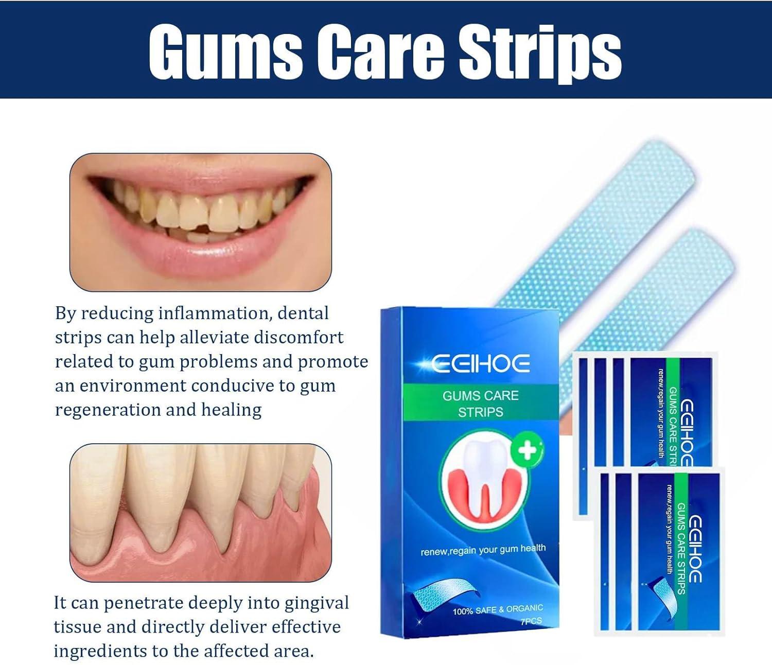 7-Piece Gum Care Strips & Tooth Whitening Stickers | Promote Gum Health ...