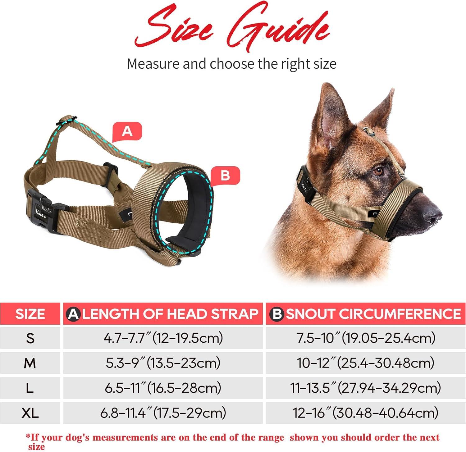 Adjustable Heele Dog Muzzle for Small & Medium Dogs - Brown | No ...