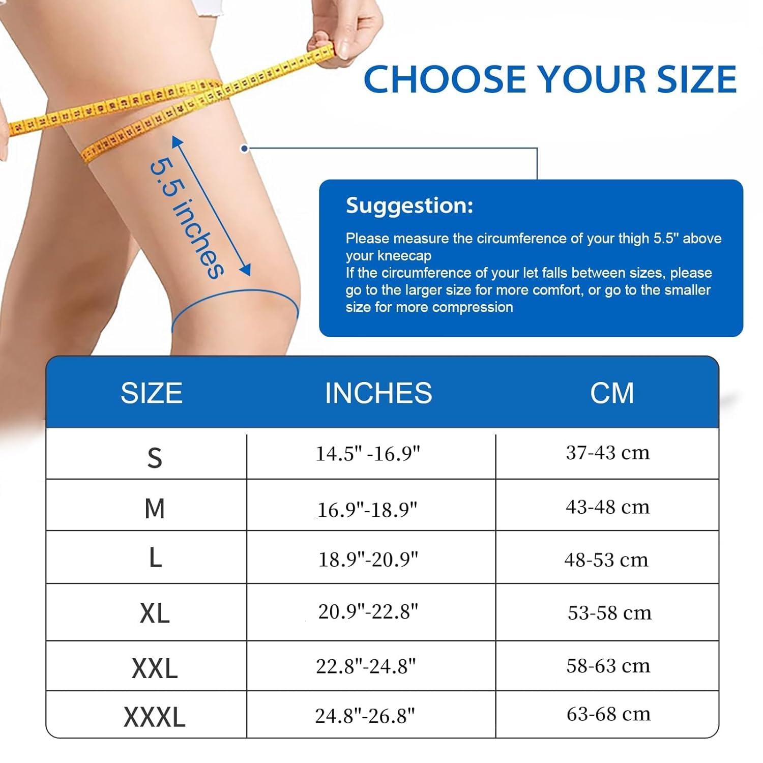 Abyon Knee Brace for Men & Women - Compressed Support with Patella Gel ...