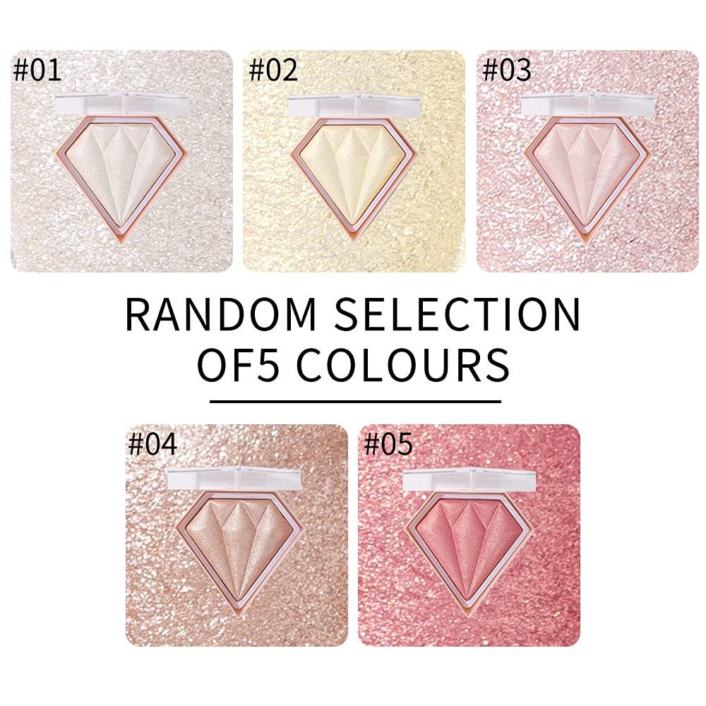 Glitter Blush Pink Shimmer Highlighter Powder - Face Makeup Cosmetics ...