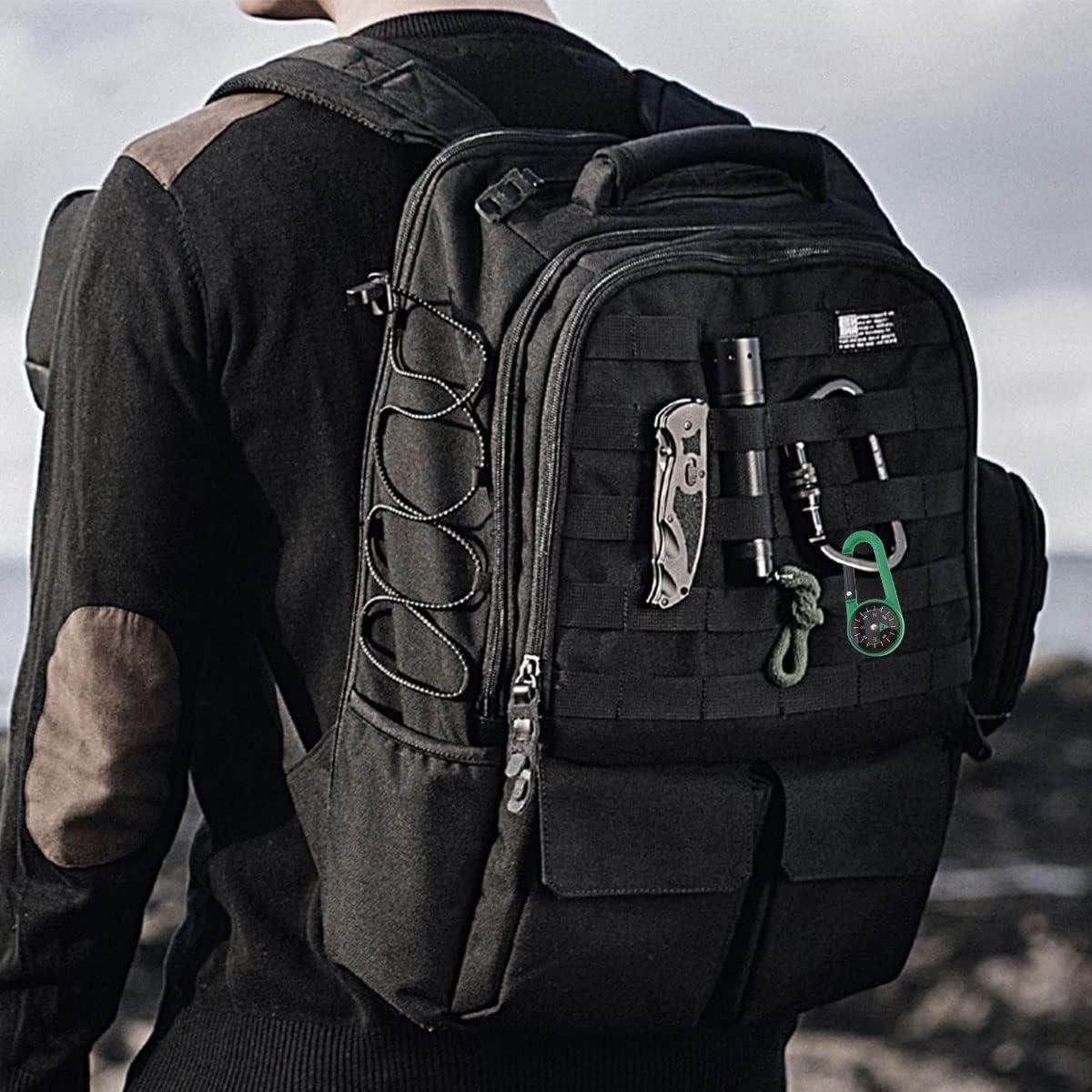 Mini Compass Keychain with Carabiner Hook - Outdoor Nautical Compass ...